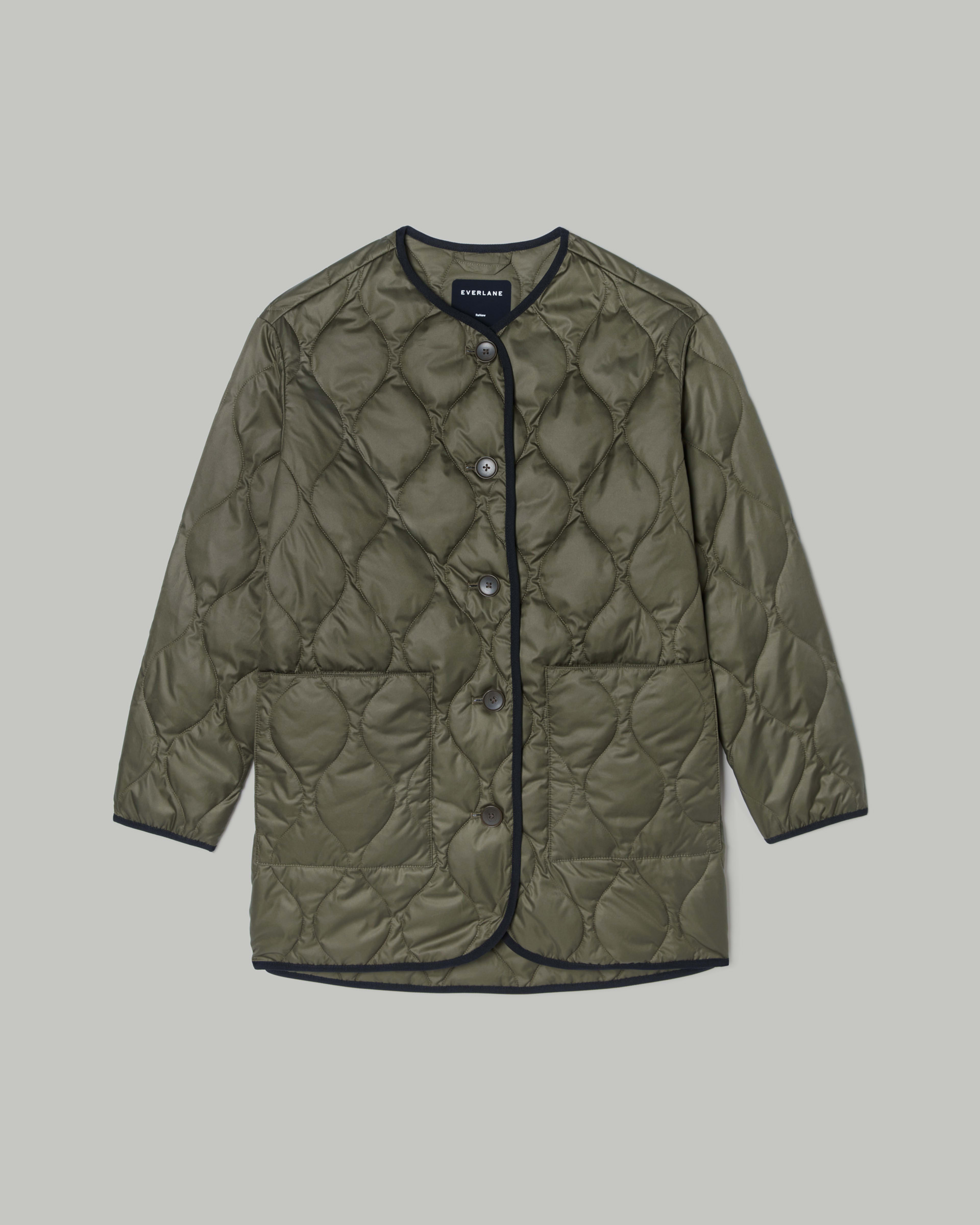 The ReNew Quilted Mid-Length Liner Kalamata – Everlane