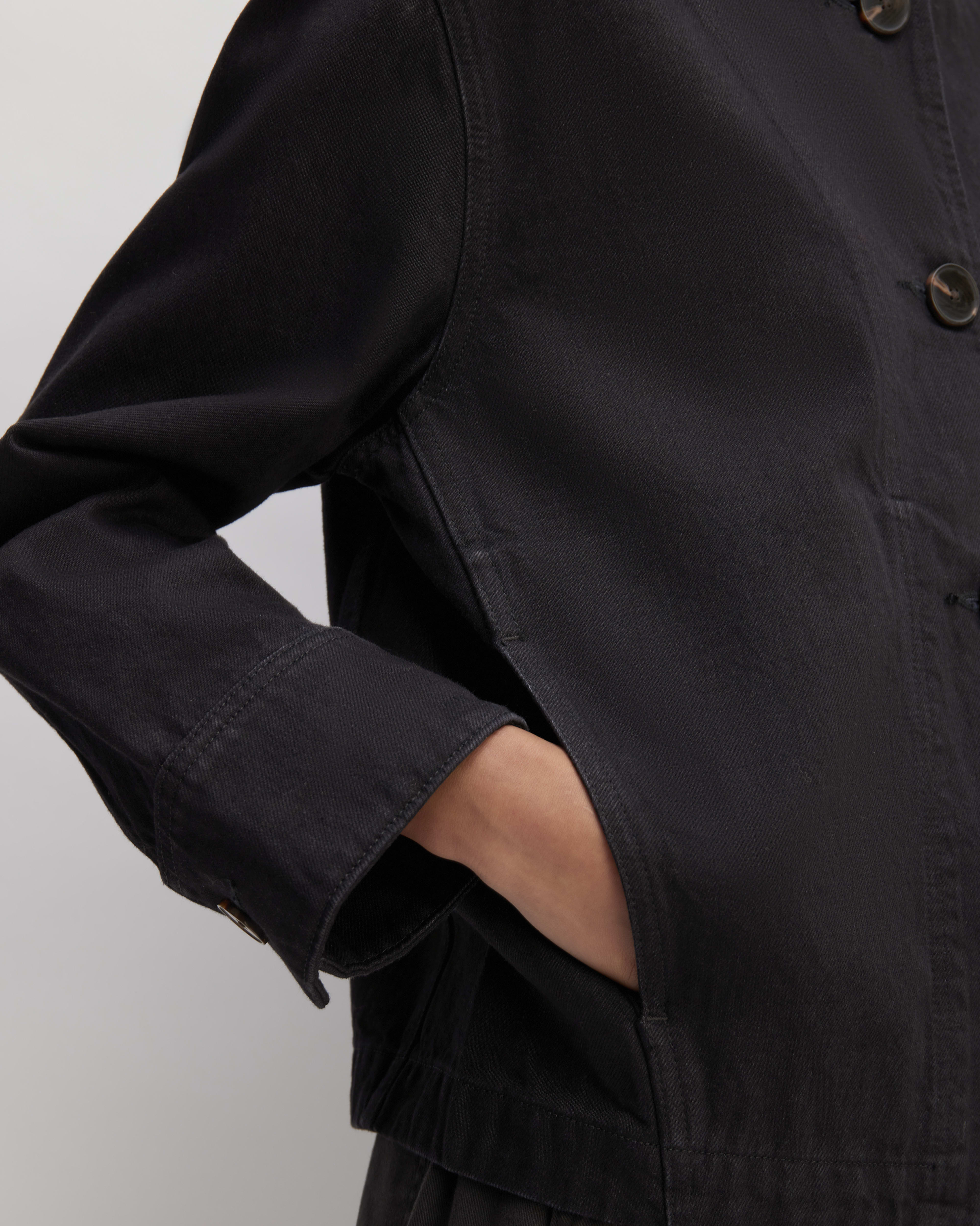 The Denim Barrel Jacket Black – Everlane