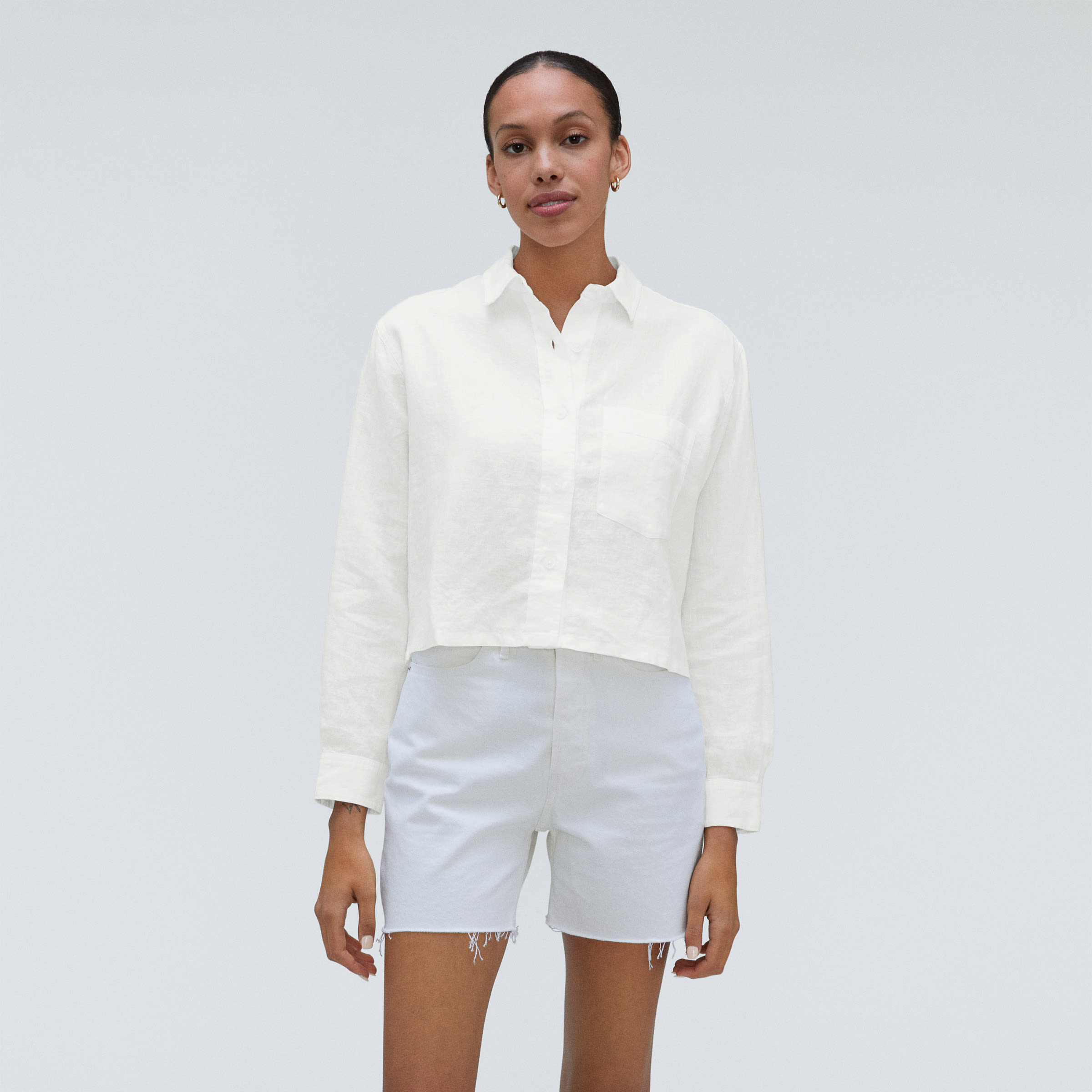 The Linen Way Short Shirt White – Everlane