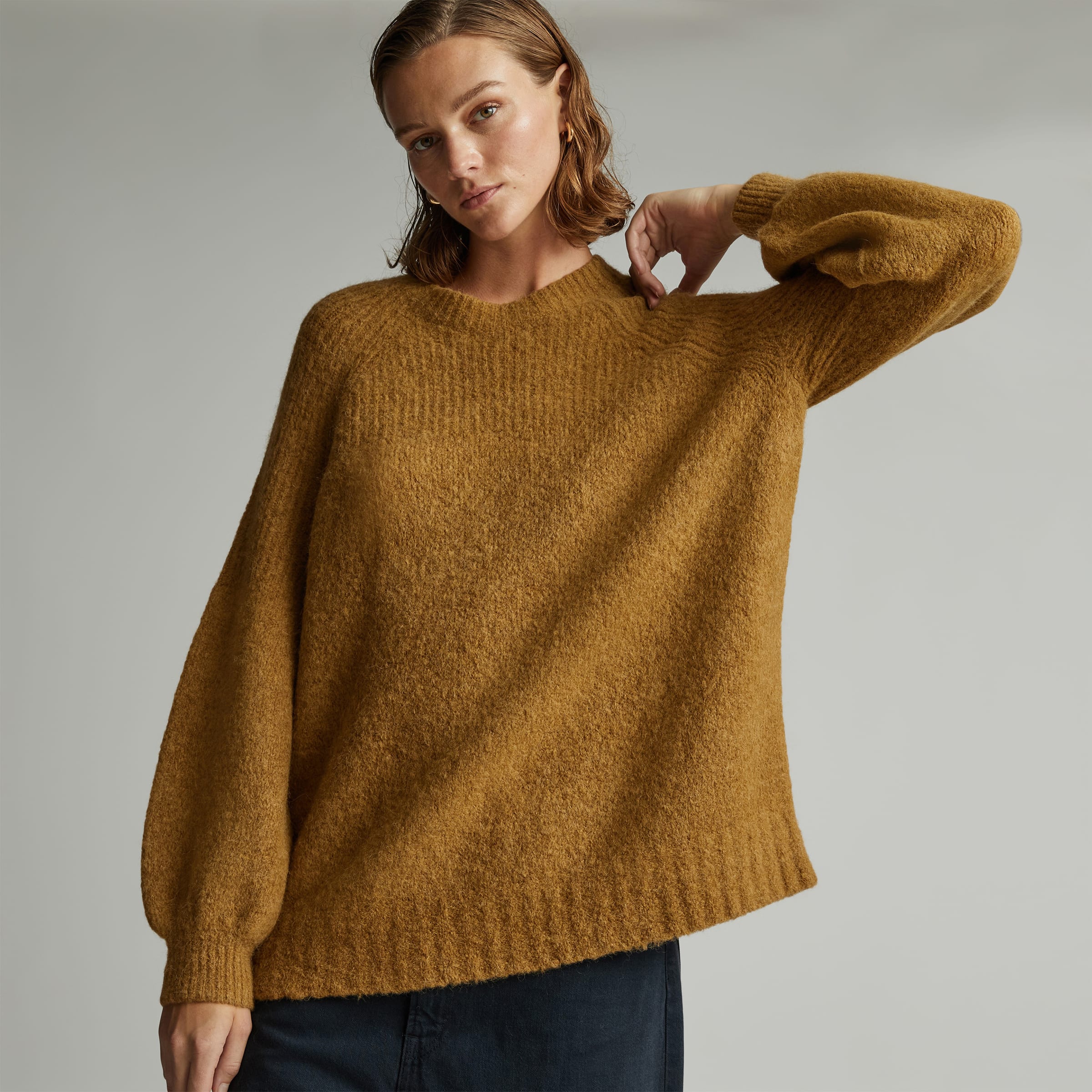 The SuperFuzz Alpaca Oversized Crew Dijon – Everlane