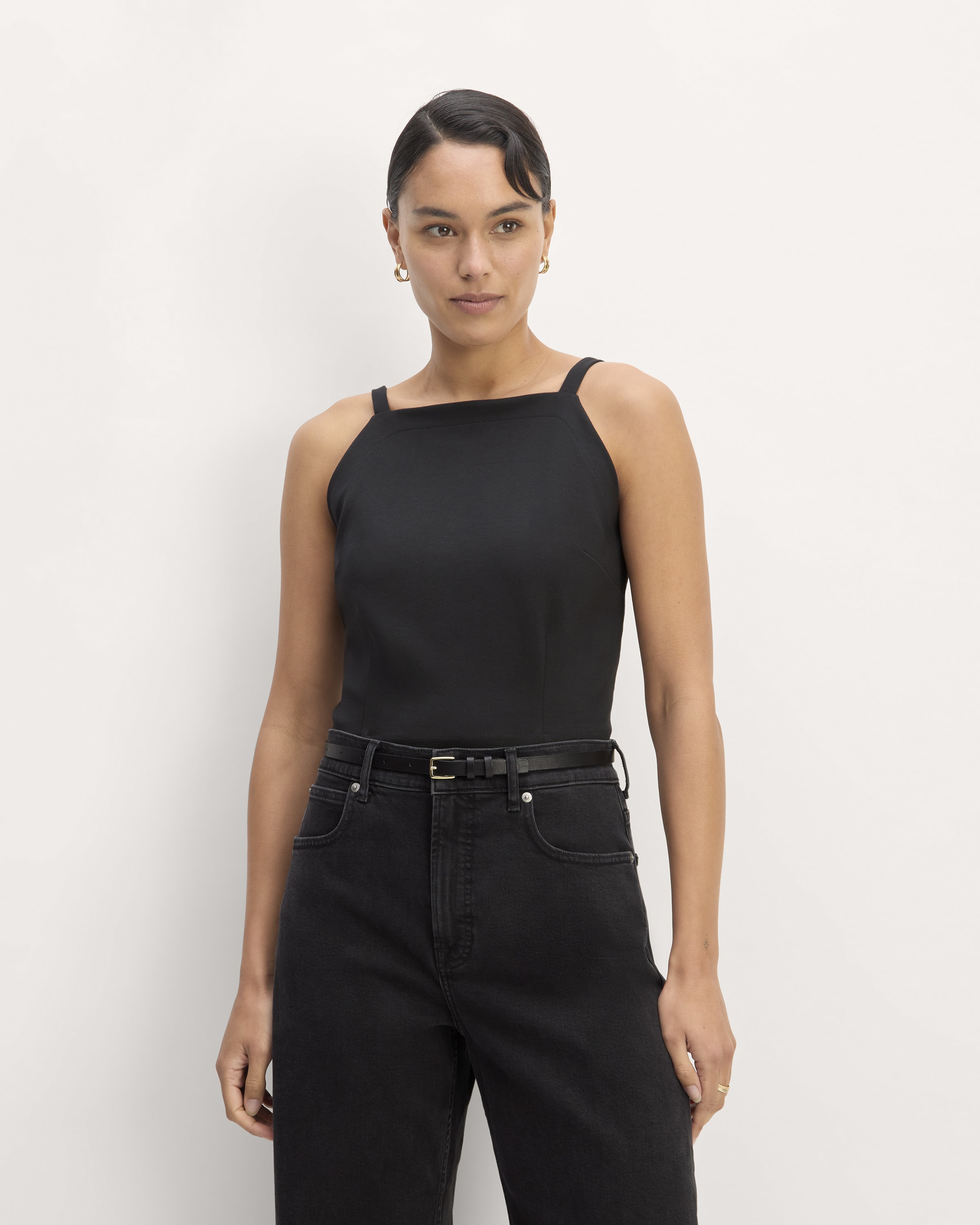 The Dream High-Neck Tank Black – Everlane