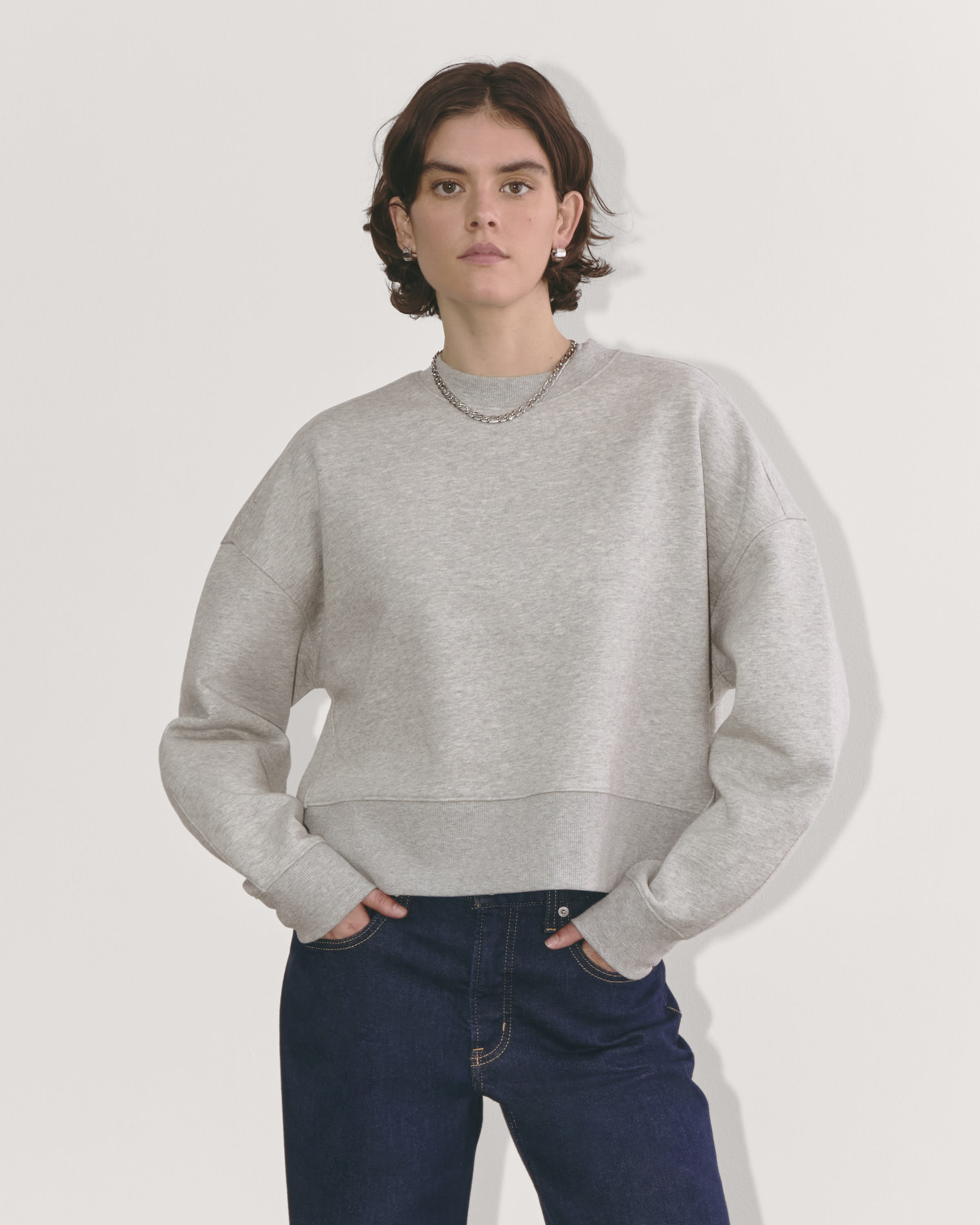 The Laid-Back Sweatshirt Heathered Grey – Everlane