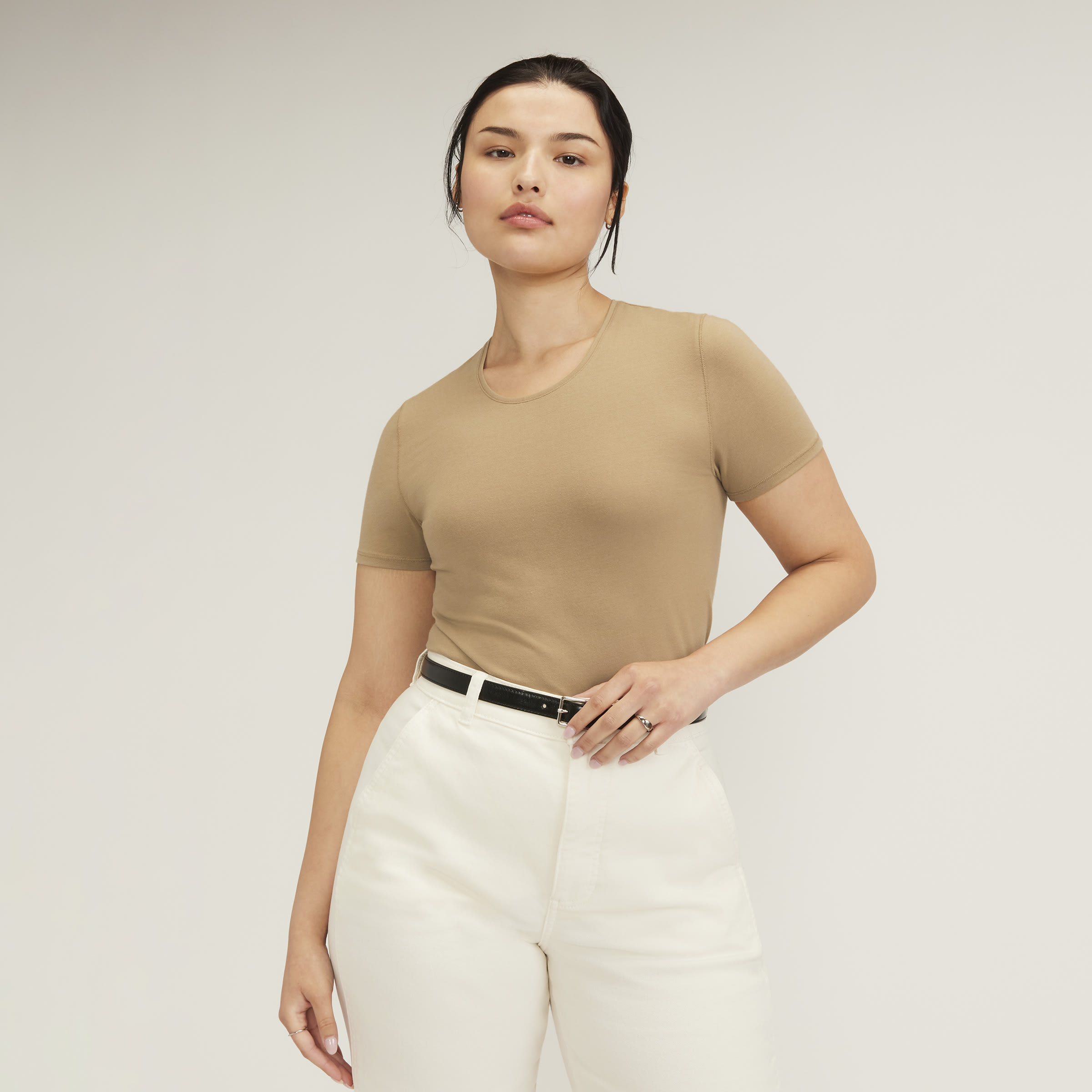 The Supima® Form Crew Neck Tee Tiger's Eye – Everlane