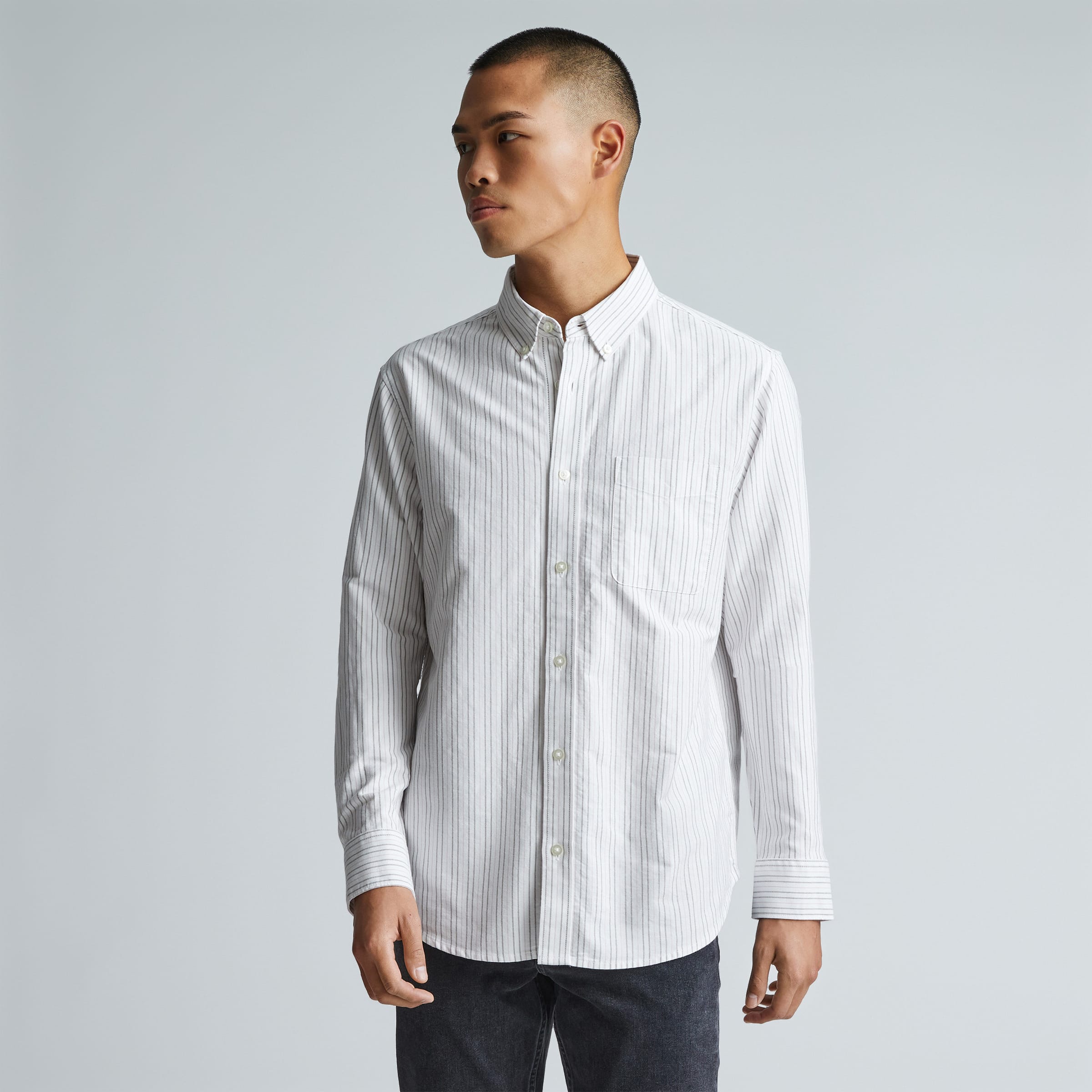 The Organic Oxford Shirt | Uniform Chocolate Brown / Canvas Tan – Everlane