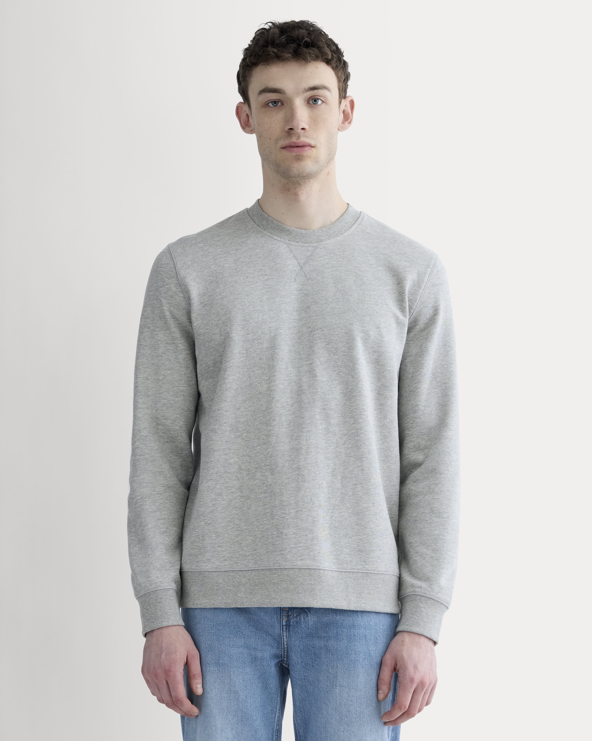 The Off-Duty Terry Crew Heathered Grey – Everlane