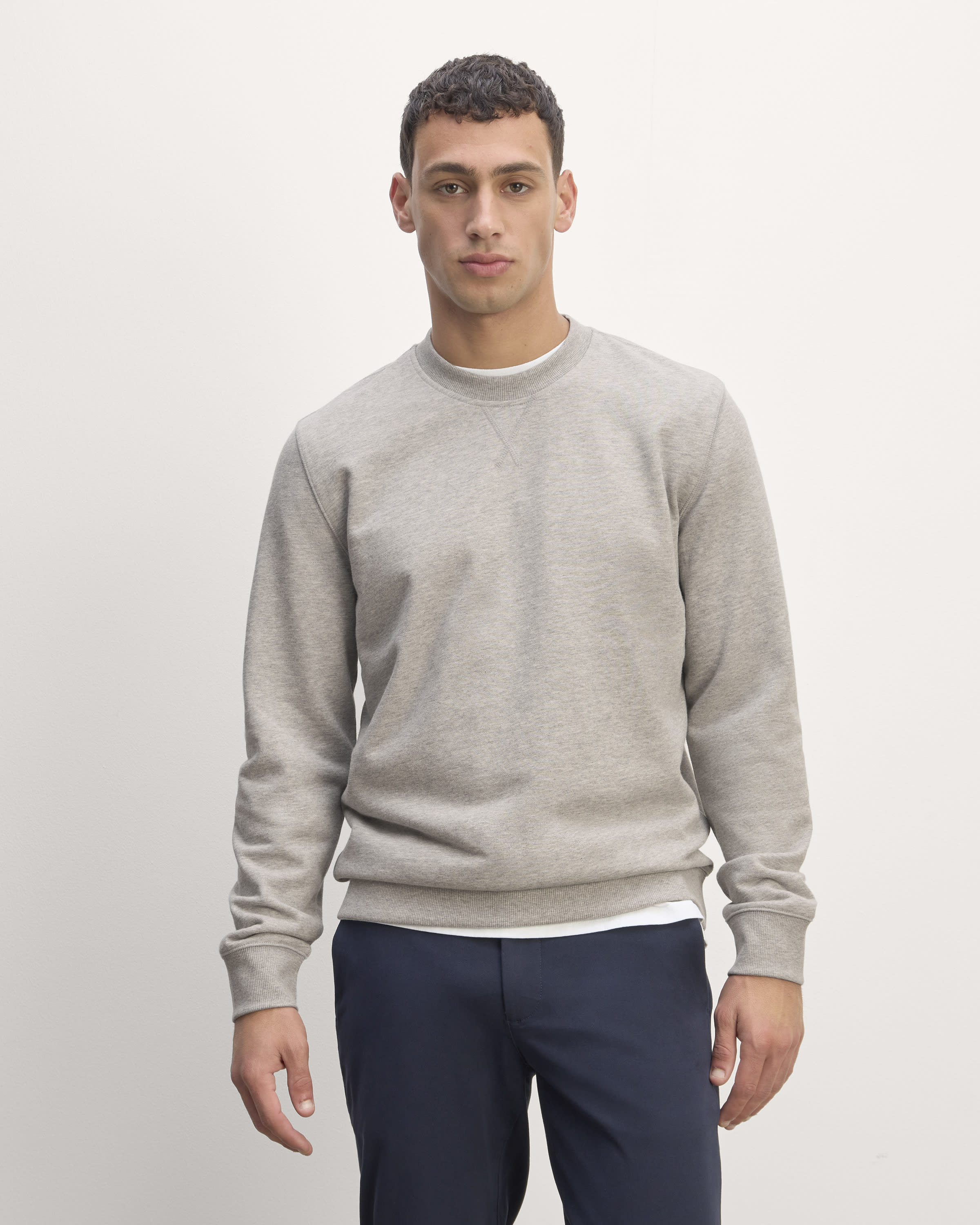 The Off-Duty Terry Crew Heathered Grey – Everlane
