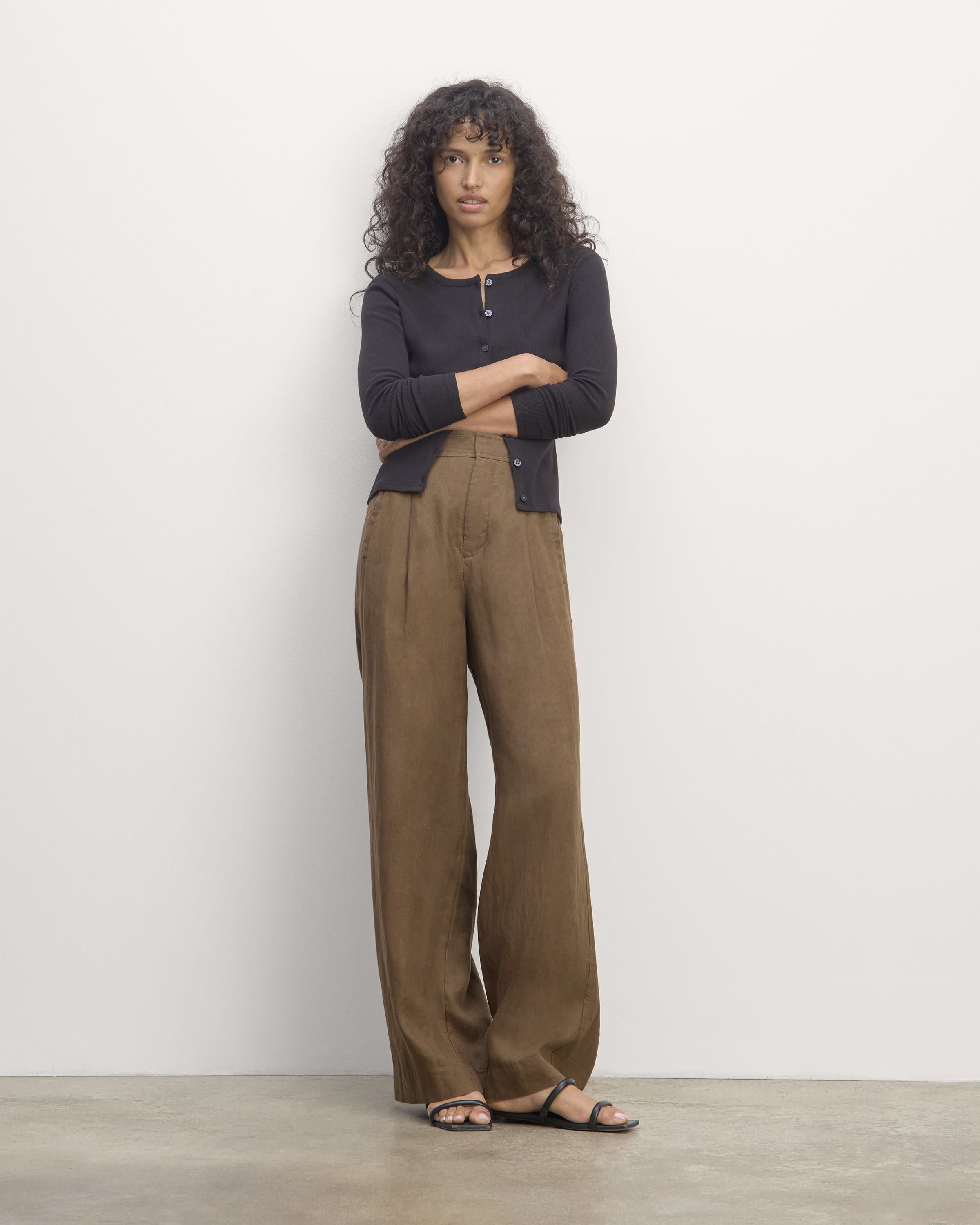 The Linen Way-High® Drape Pant Cocoa – Everlane