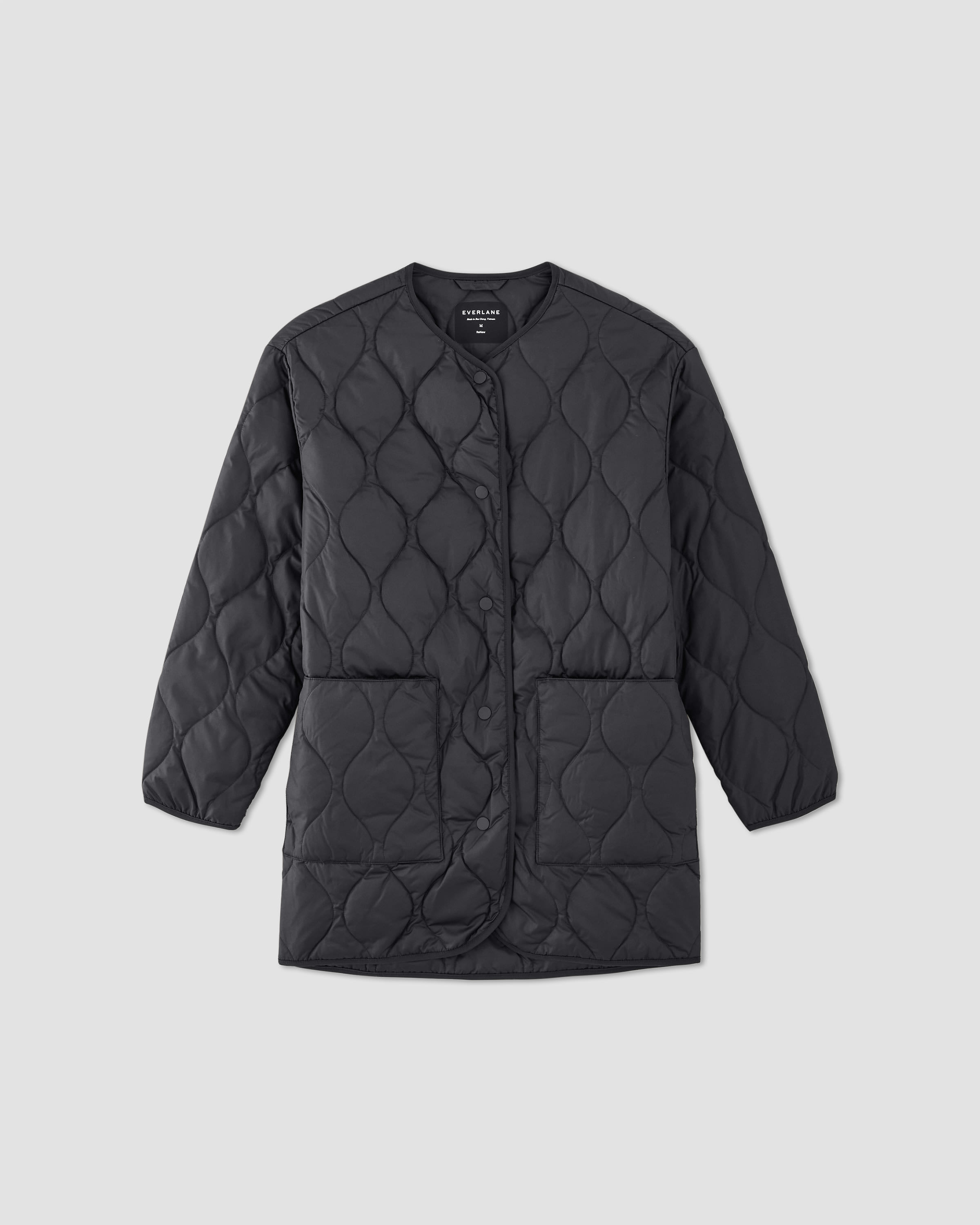 The ReNew Quilted Mid-Length Liner Black – Everlane