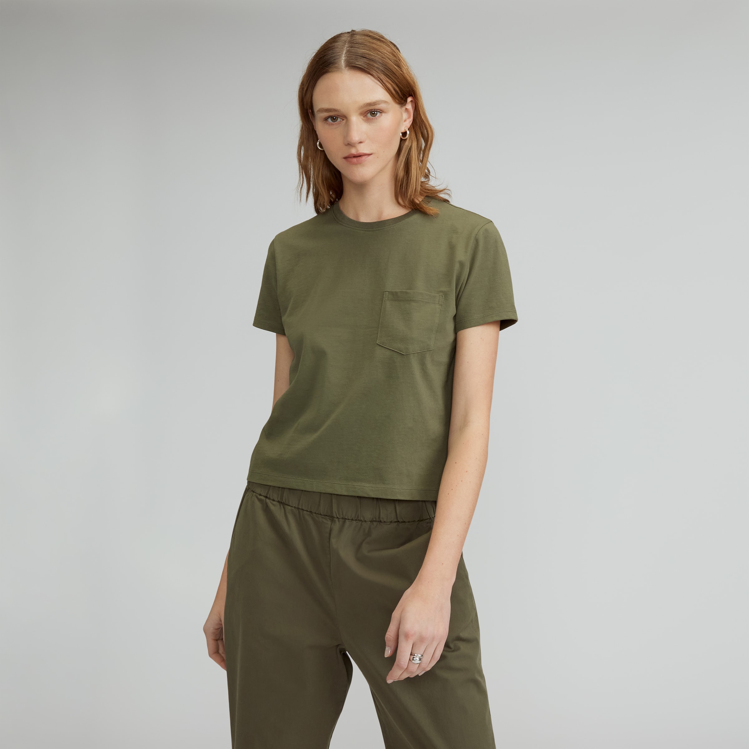 The Organic Cotton Box-Cut Tee Kalamata – Everlane