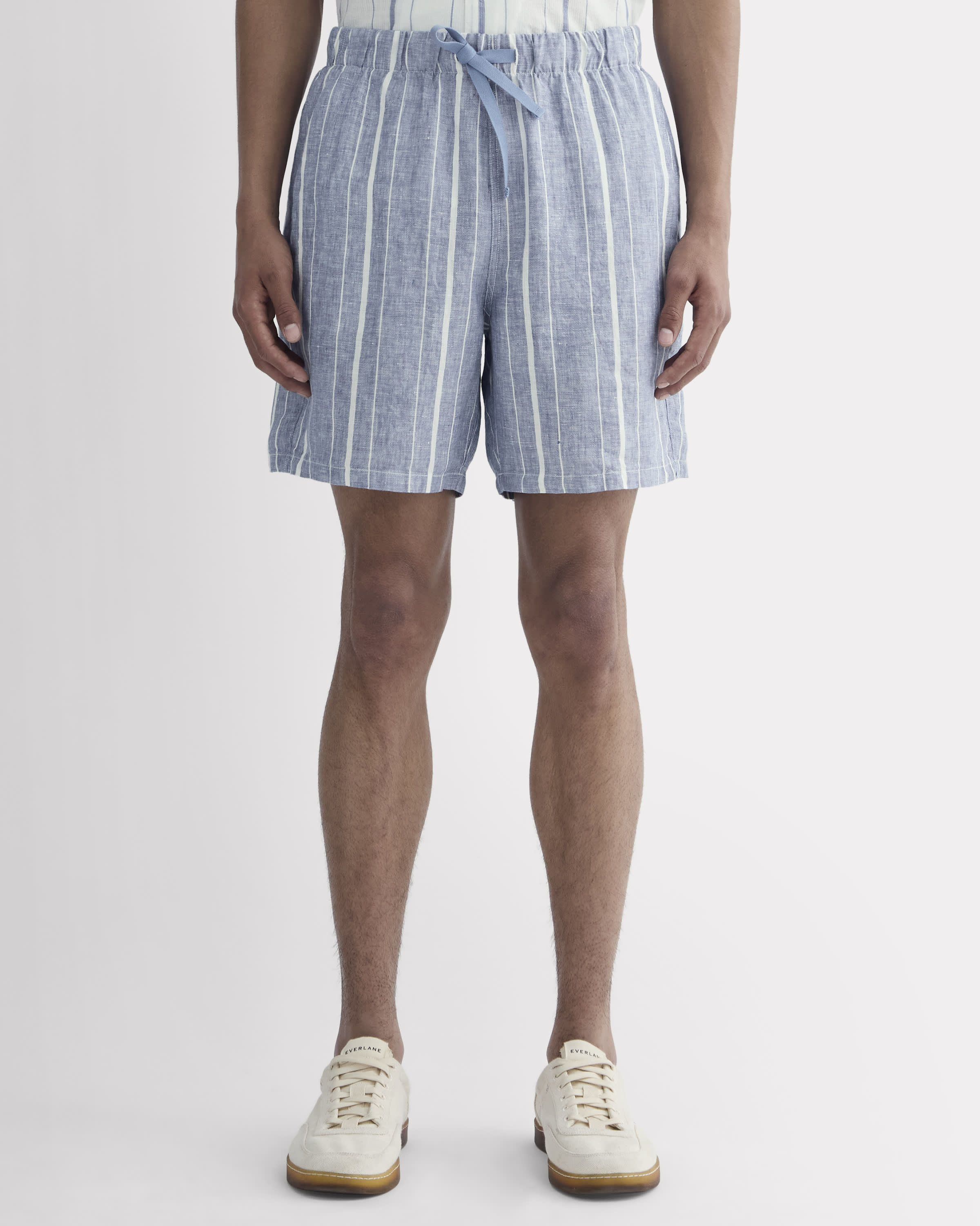 The Linen Easy Short Dutch Blue / Bone – Everlane