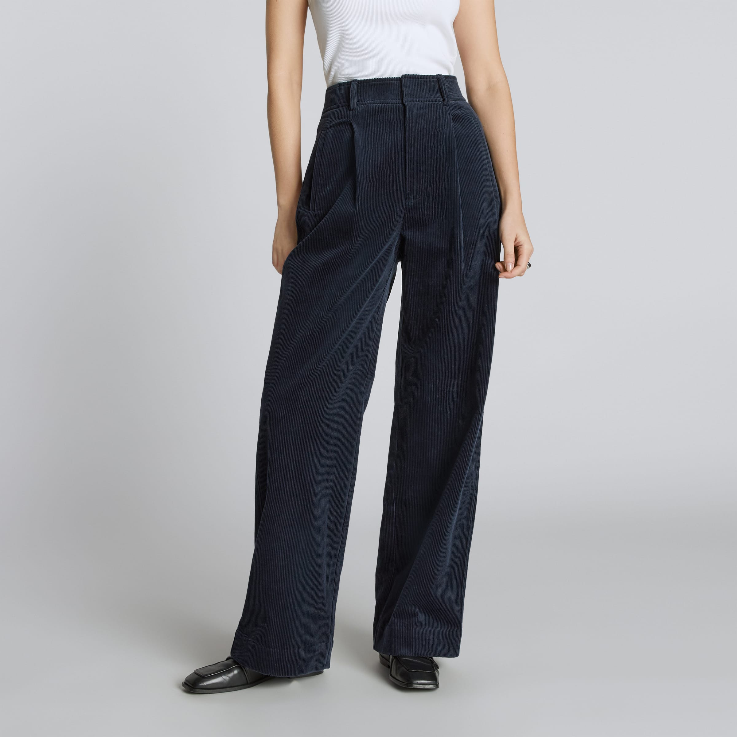 The Corduroy Way-High® Drape Pant Deep Navy – Everlane