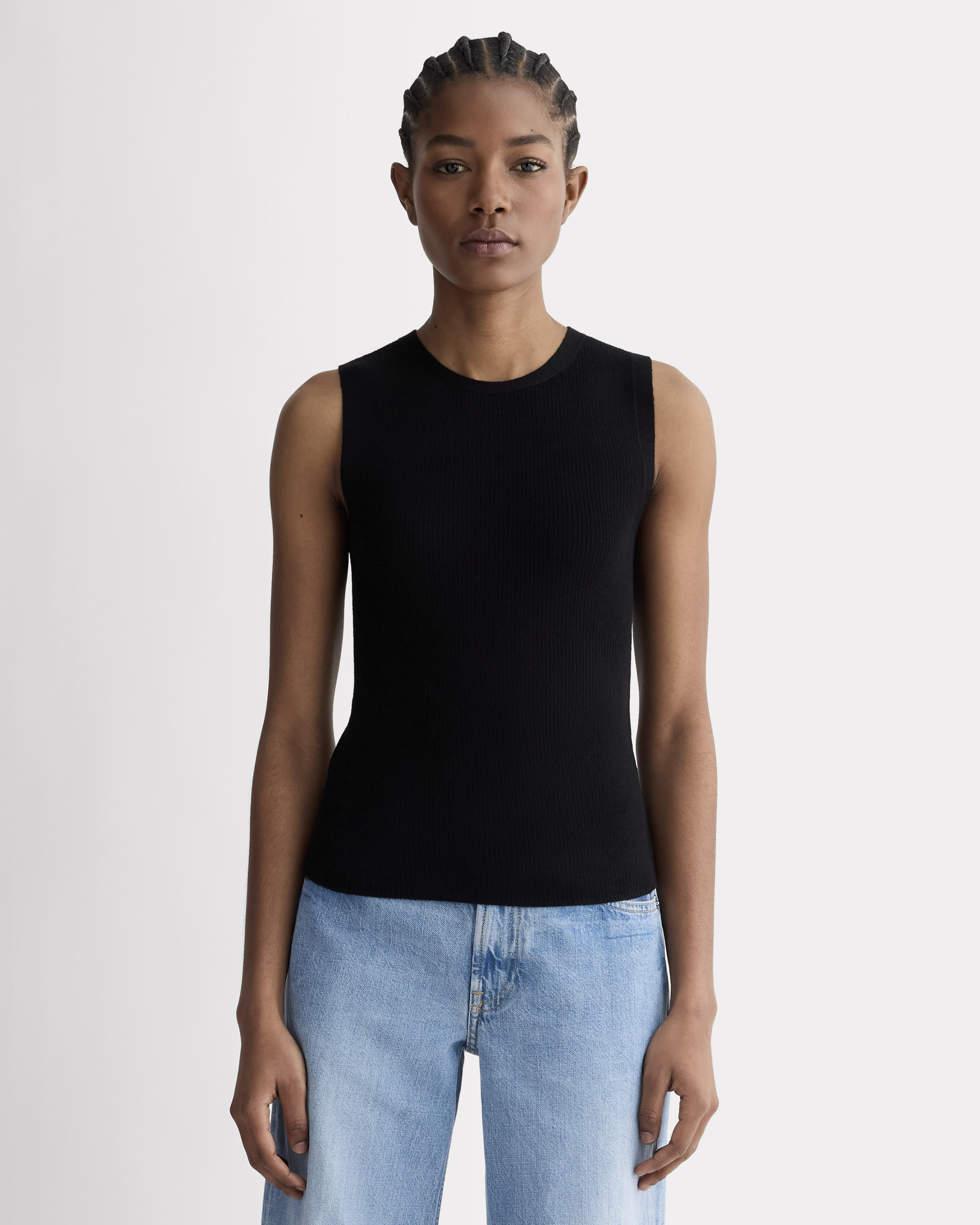 The Tank in Ultrasoft Merino Black – Everlane