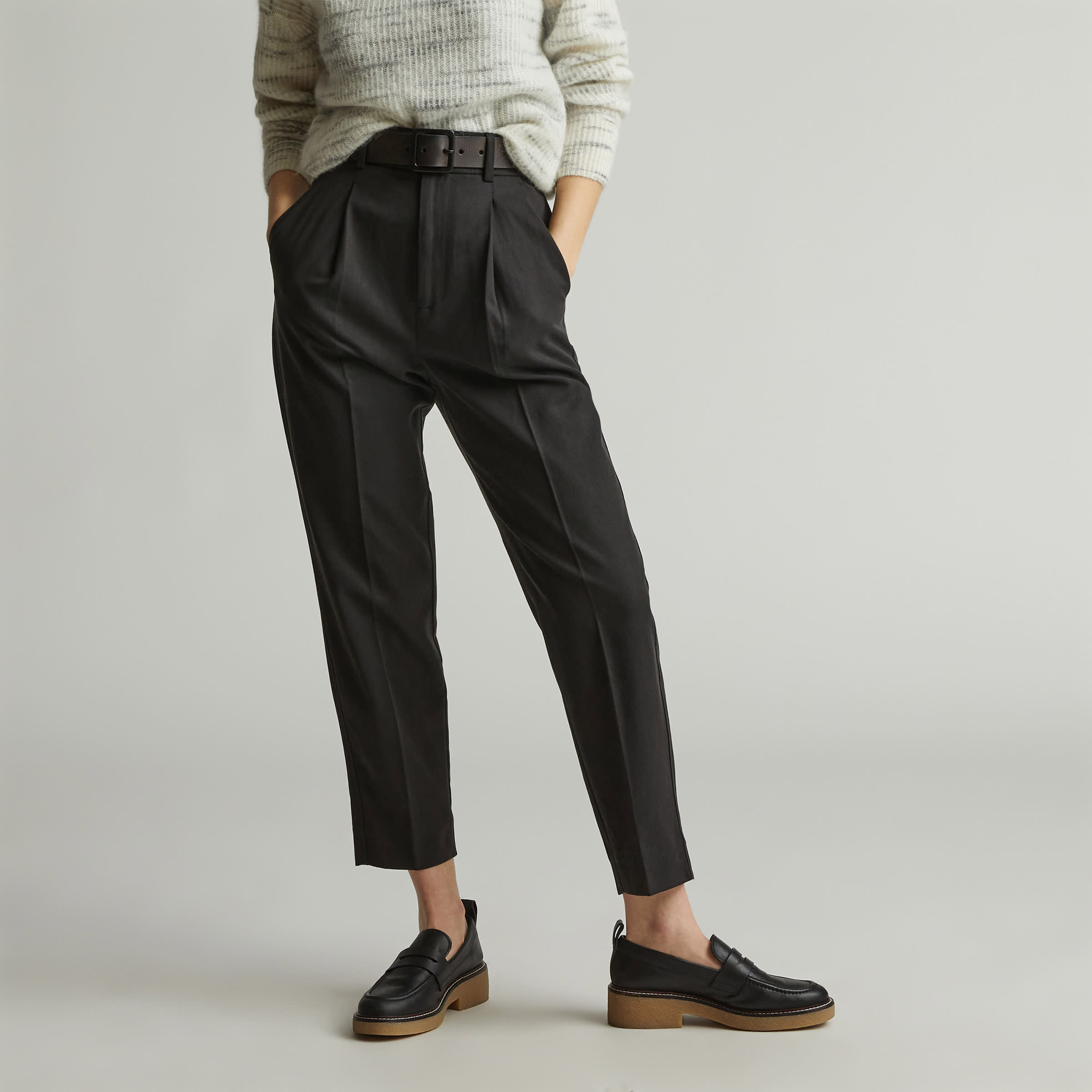 The TENCEL™ Way-High® Taper Pant Black – Everlane