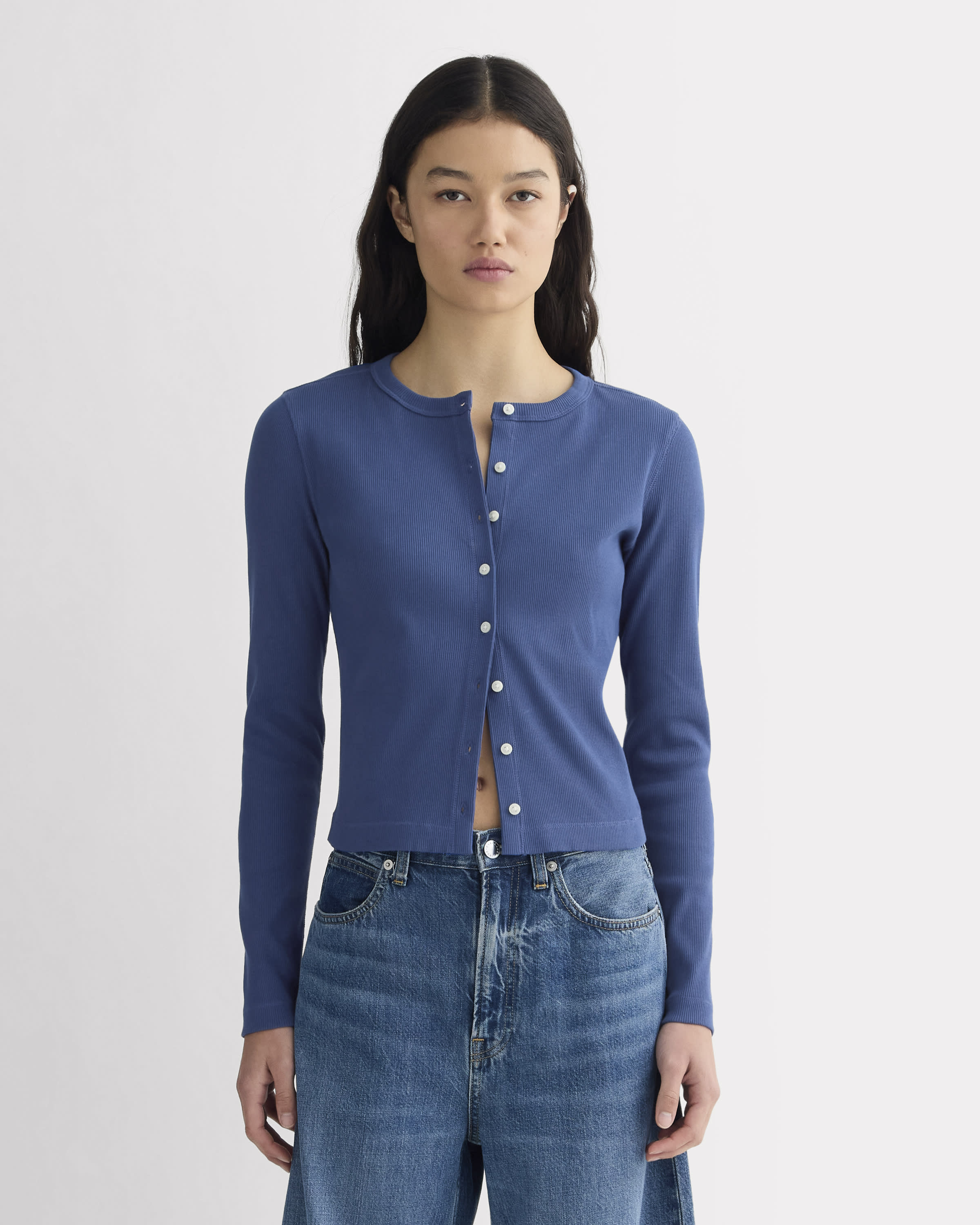 The Selfie Cardigan Bright Cobalt – Everlane