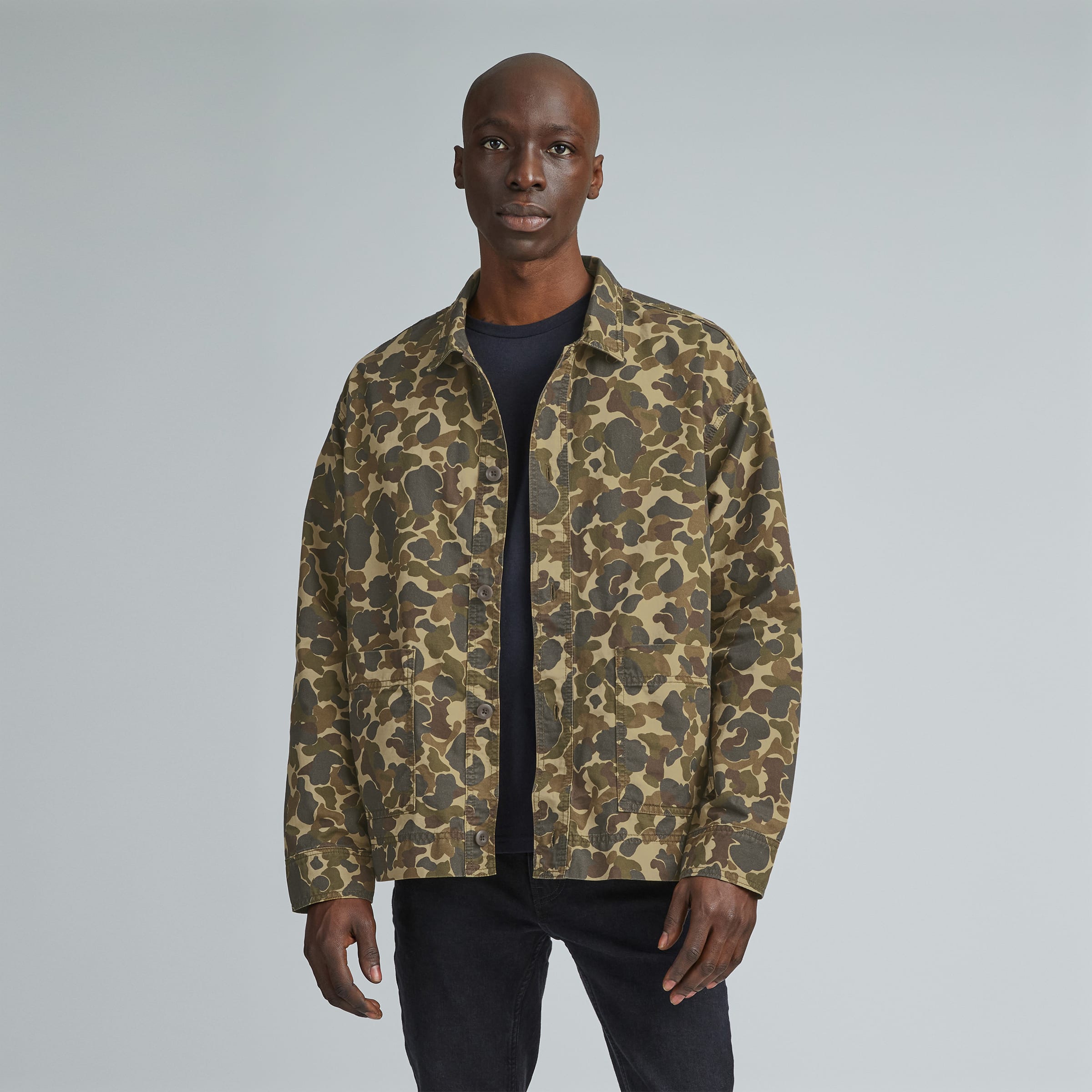The Camo Utility Jacket Fennel Seed Camo – Everlane