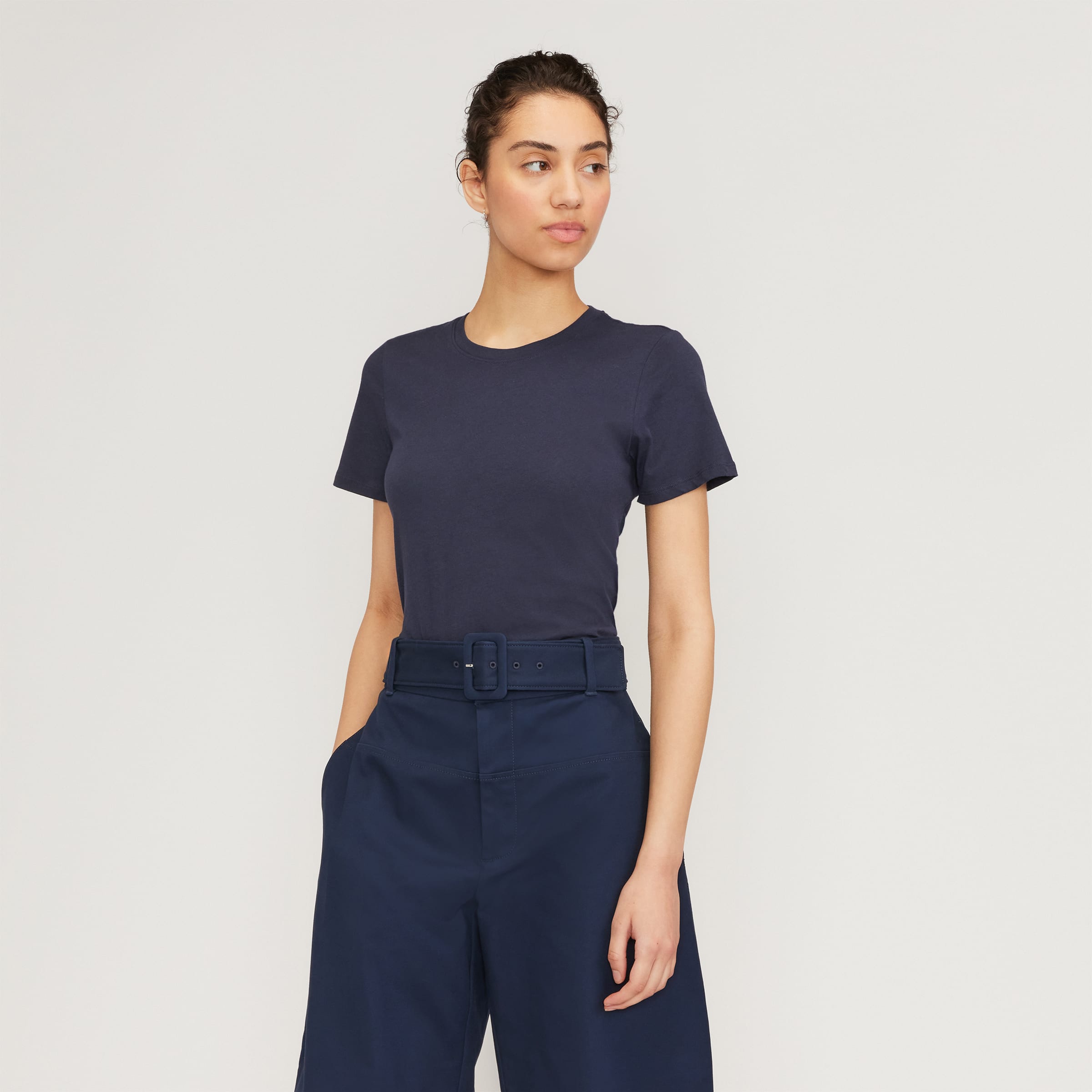 The Organic Cotton Crew Tee Navy – Everlane