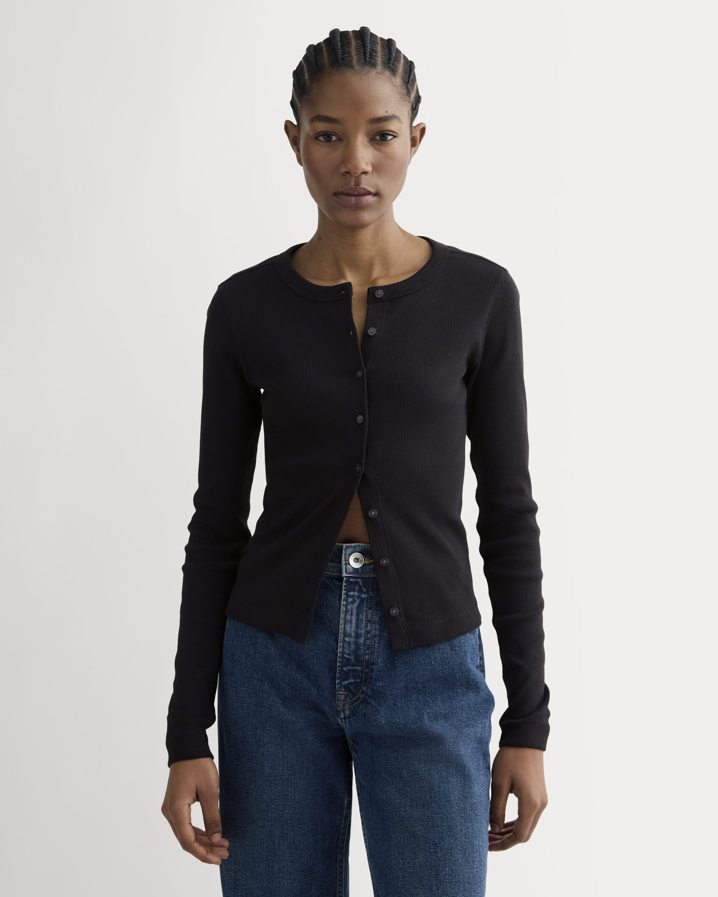 The Selfie Cardigan Black – Everlane