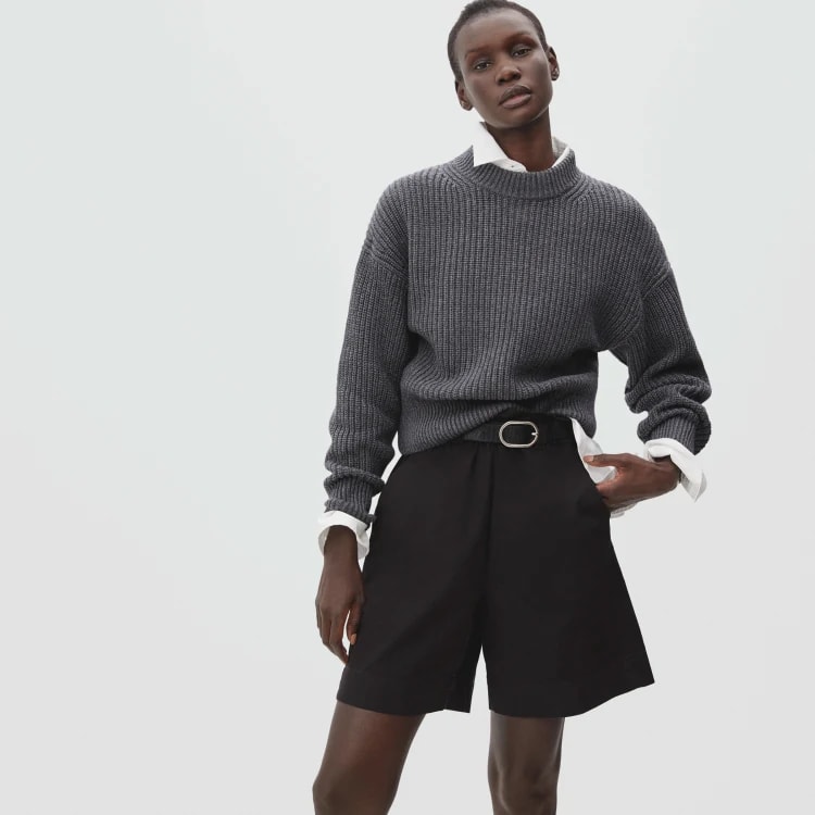 The Texture Cotton Crew Heathered Charcoal – Everlane