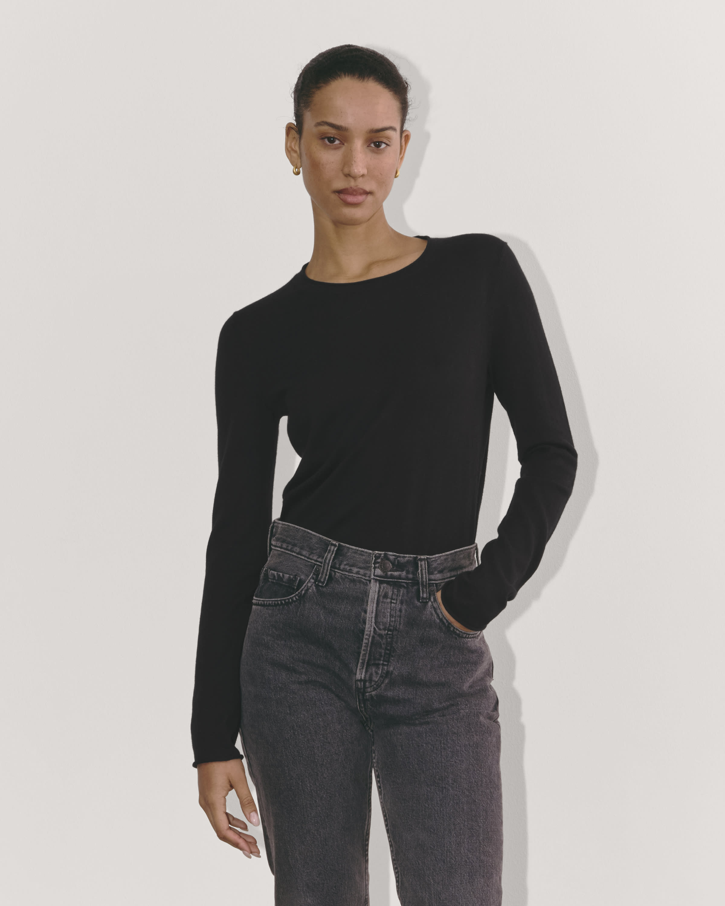 The Crew in Cotton Cashmere Black – Everlane