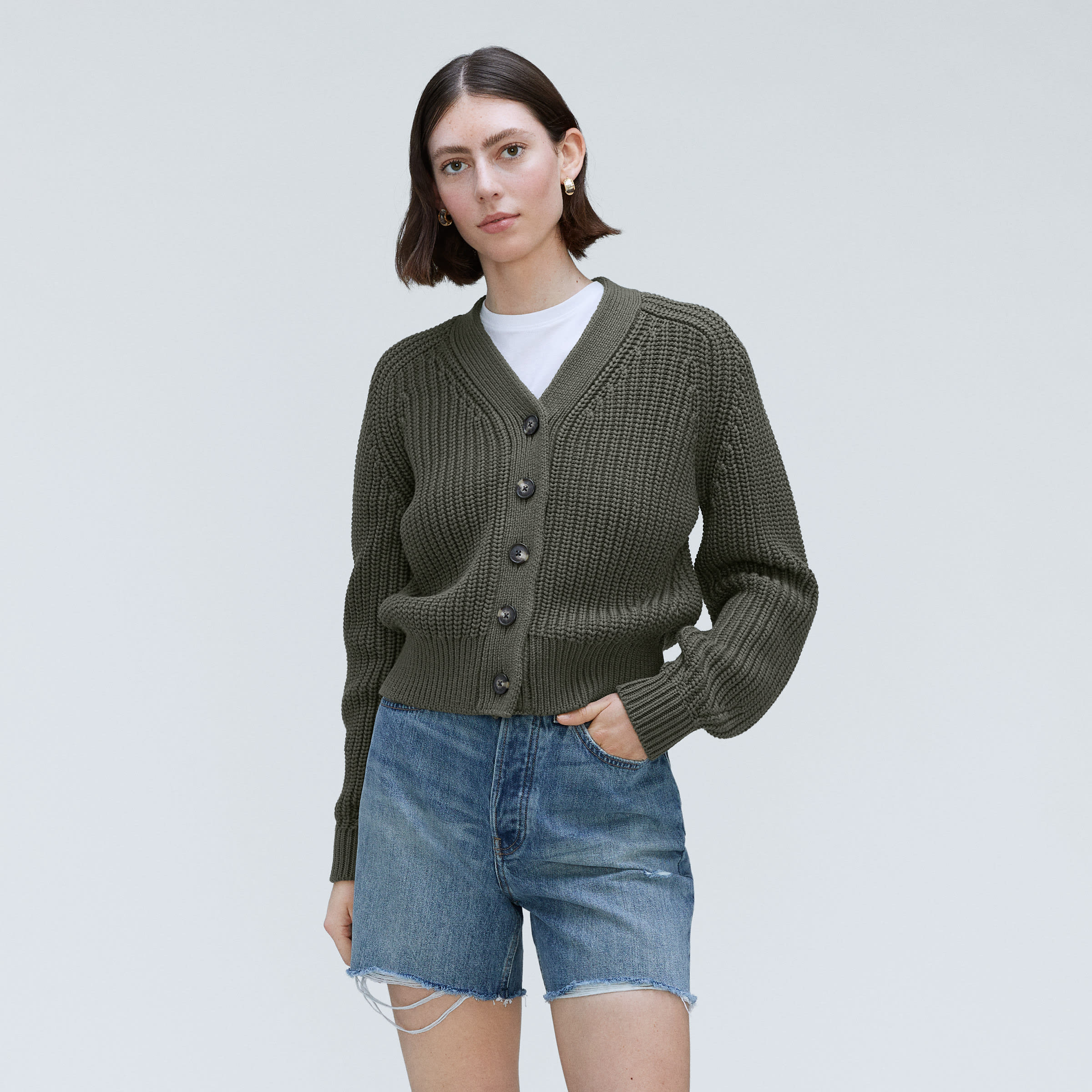 The Texture Cotton Cardigan Kambaba – Everlane