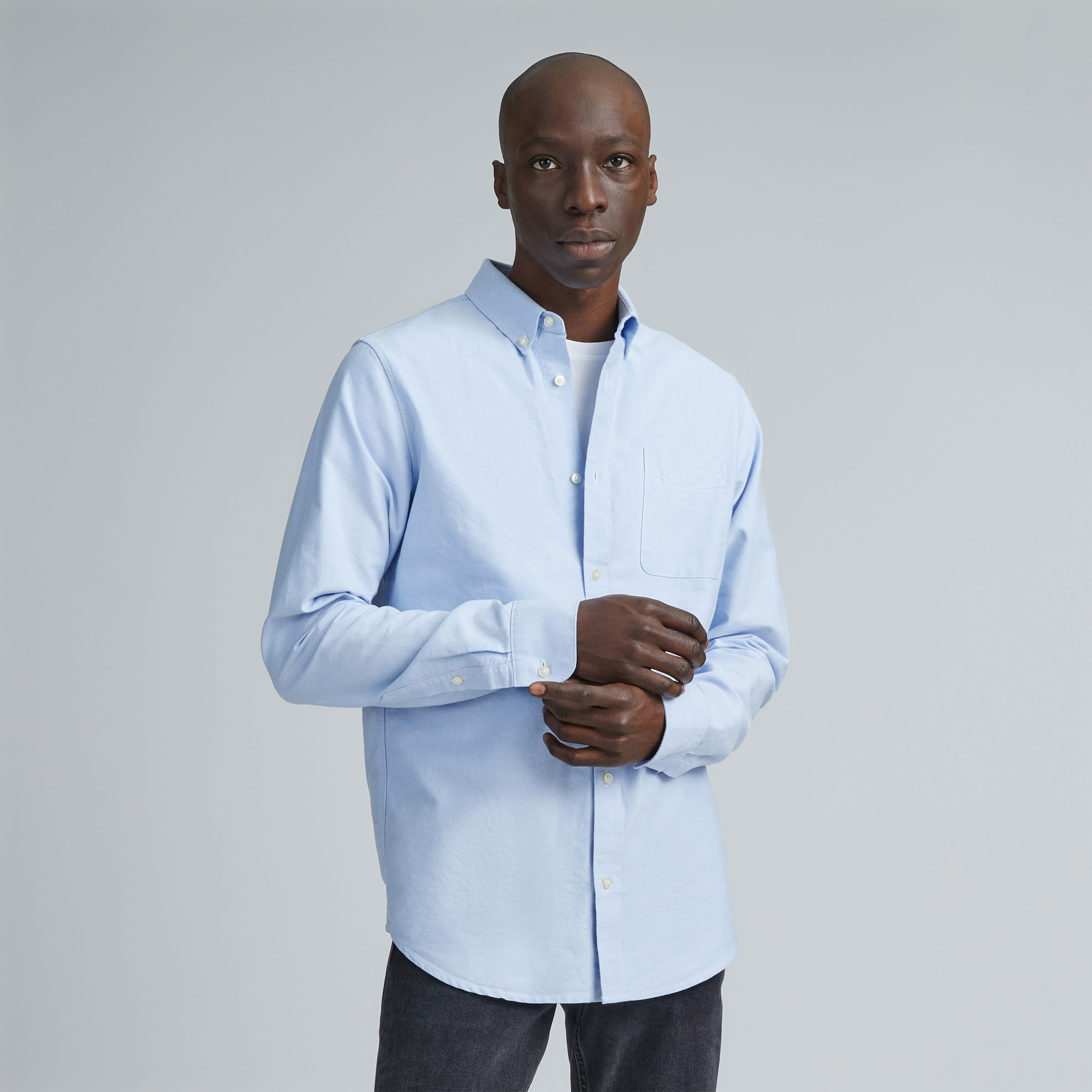 The Organic Oxford Shirt | Uniform Light Blue – Everlane