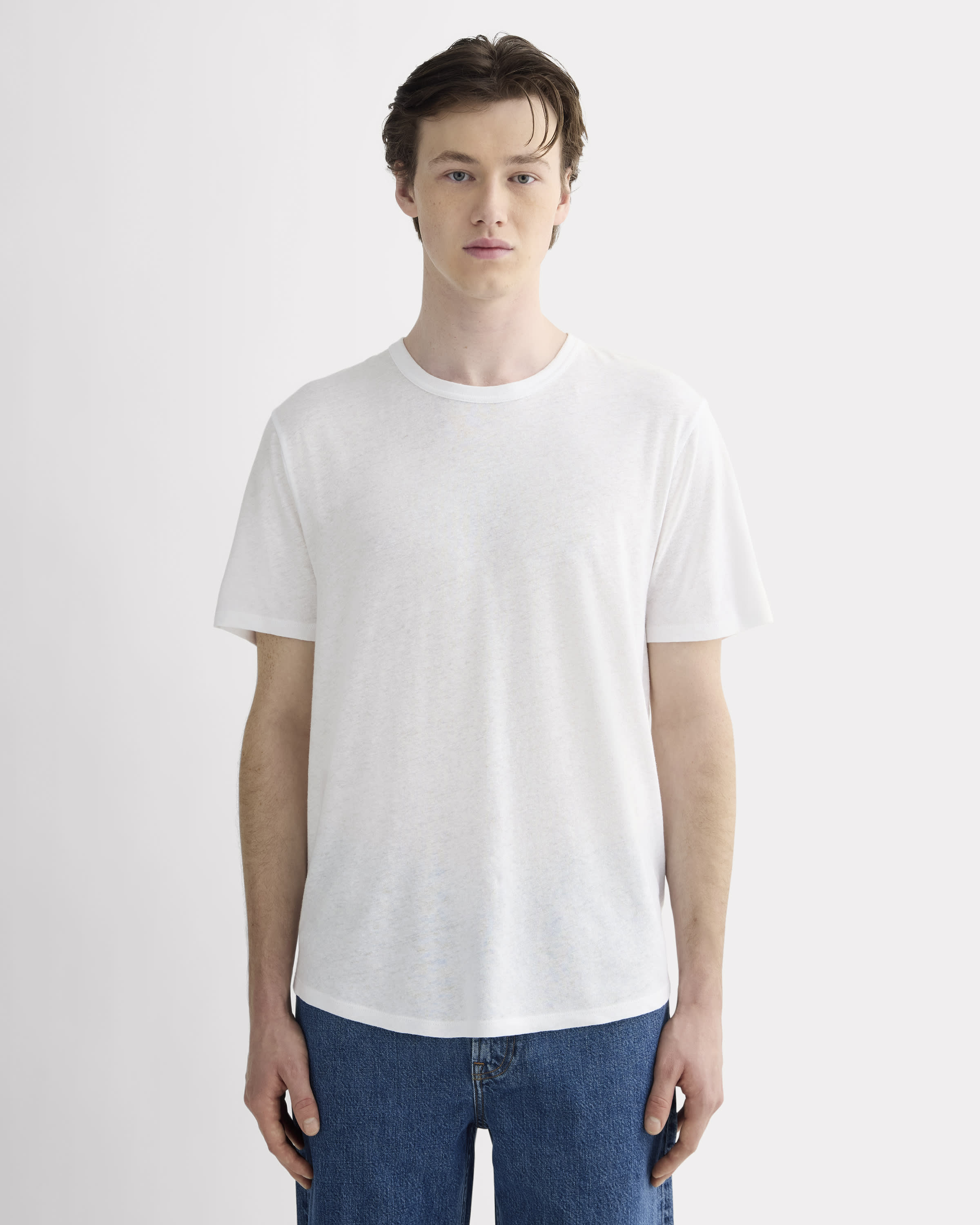 The Cotton Linen Tee White – Everlane