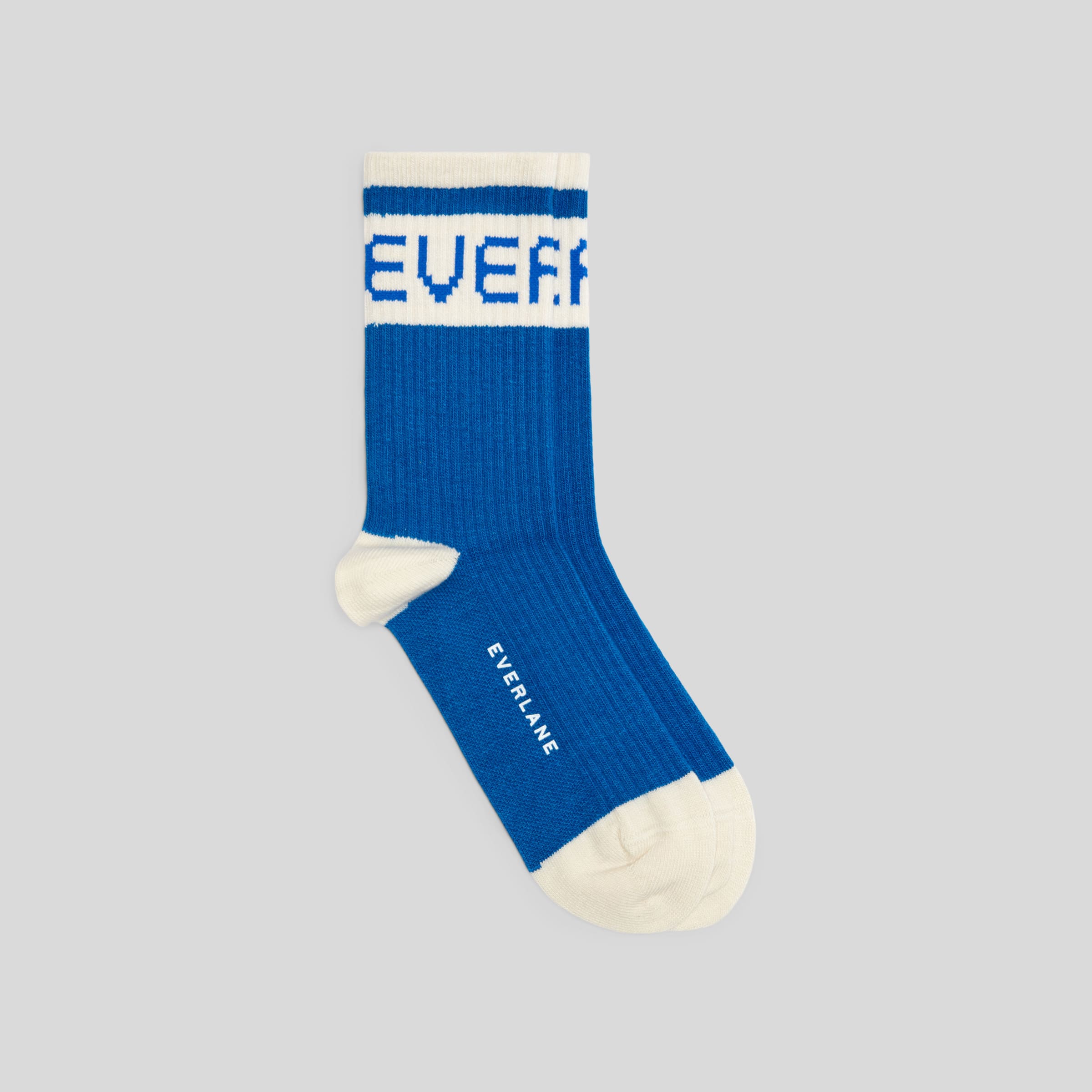 The Ribbed Sweater Sock Lapis Blue / Canvas Tan – Everlane