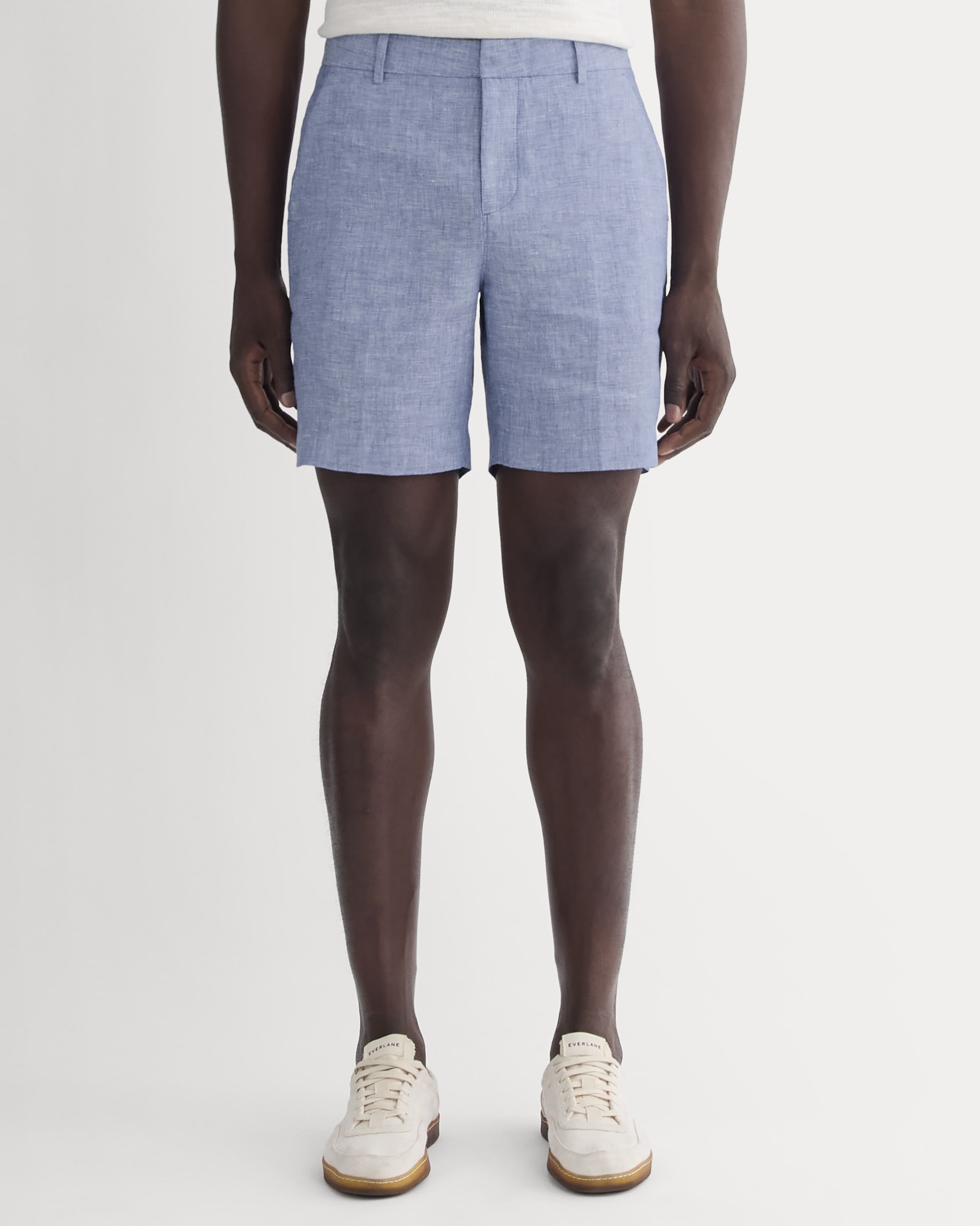 The 7" Linen Trouser Short Chambray – Everlane