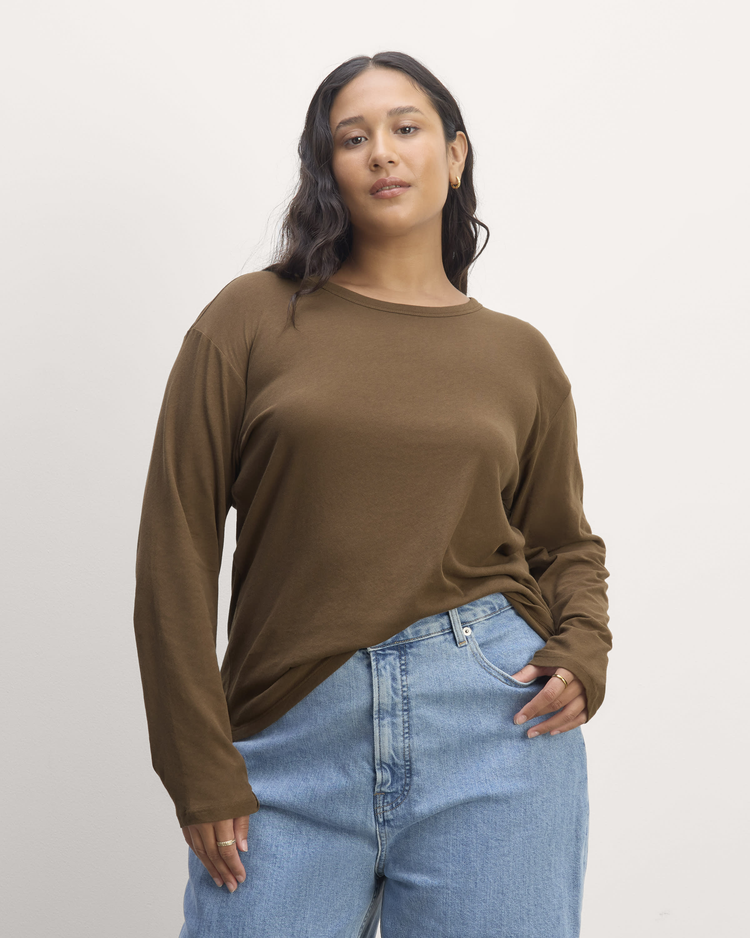 The Air Long-Sleeve Tee Cocoa – Everlane