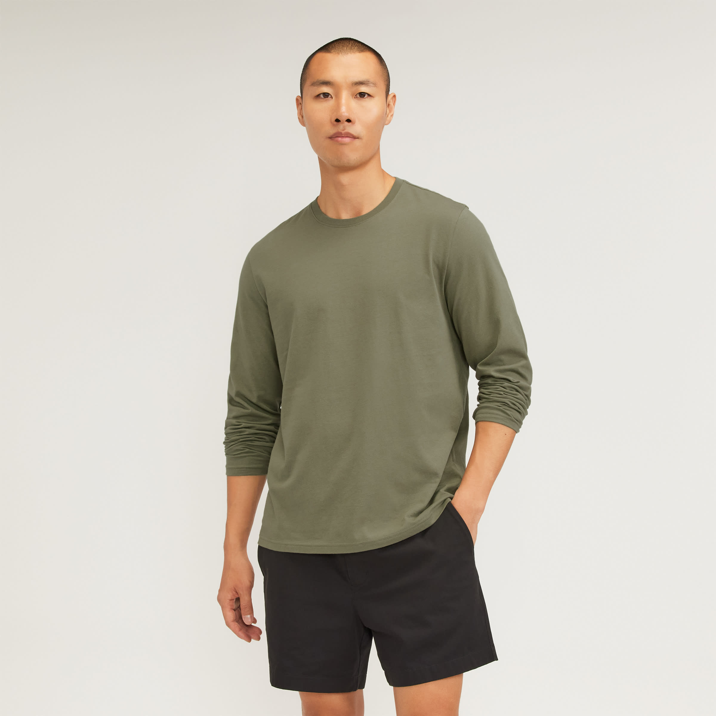 The Essential Organic Long-Sleeve Tee | Uniform Kalamata – Everlane