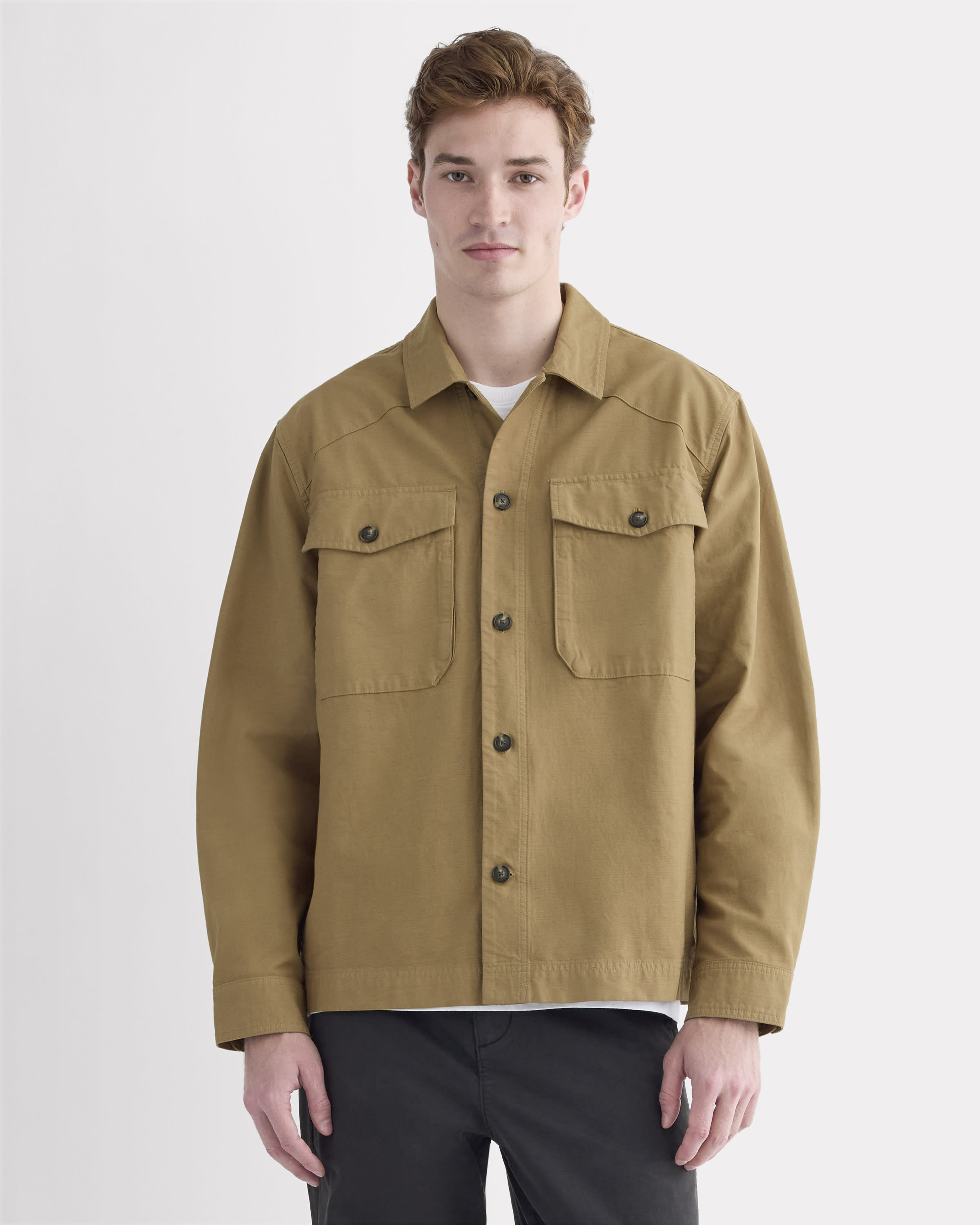 Utility Shirt Jacket Aged Brass – Everlane