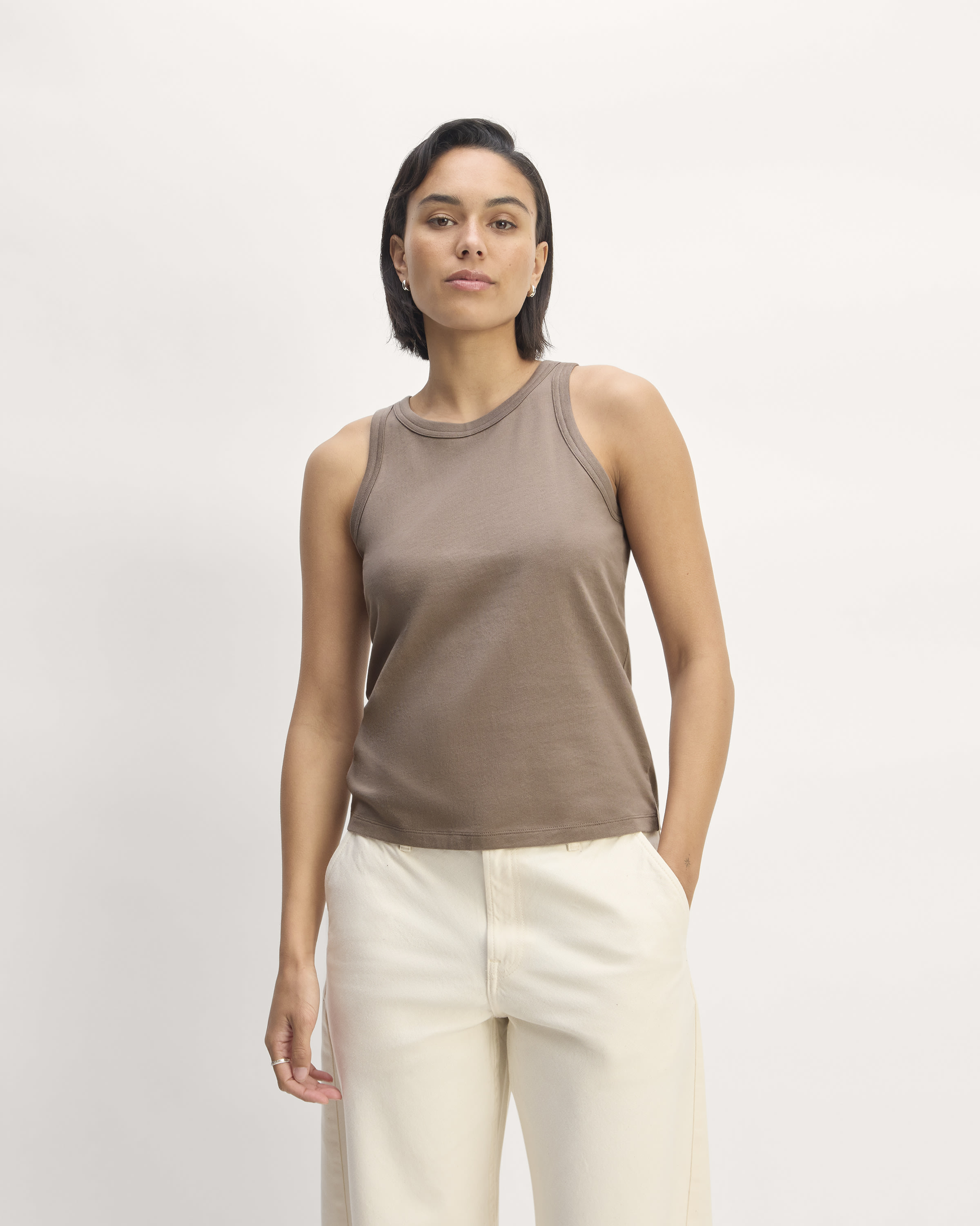 The Organic Cotton Cutaway Tank Clay – Everlane