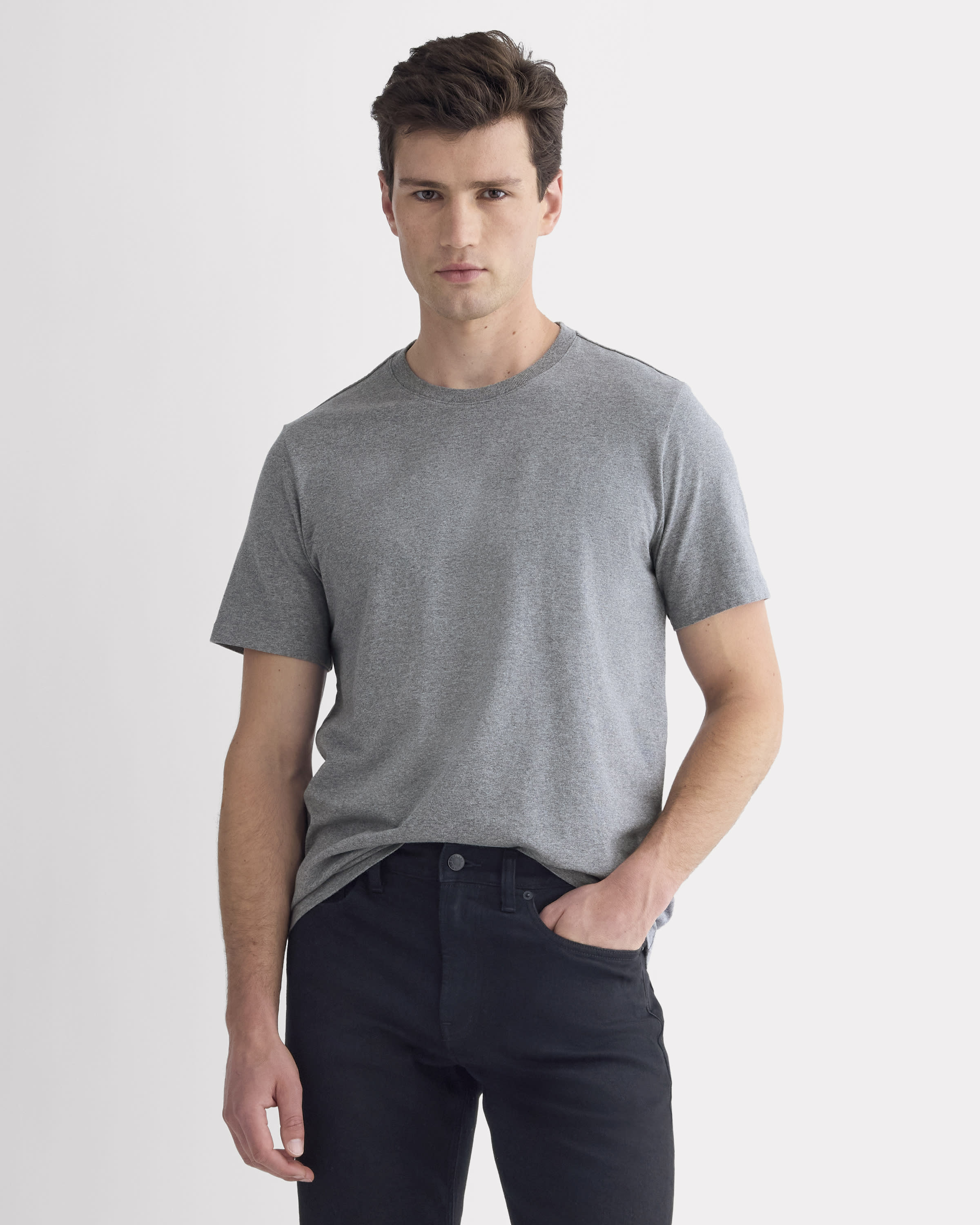 Classic Tee Heathered Mid-Grey – Everlane