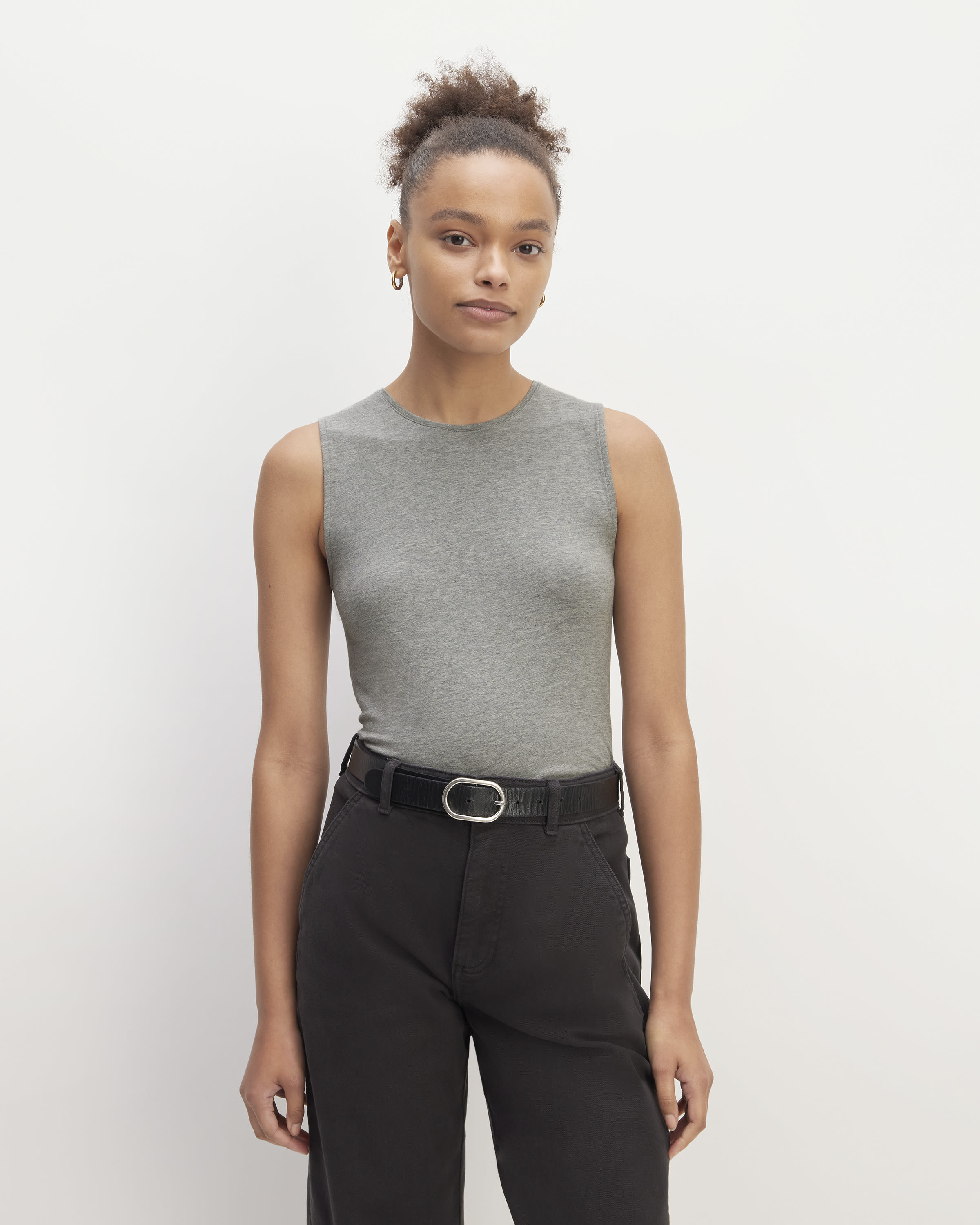 The Supima® Form Tank Mid Heather Grey – Everlane