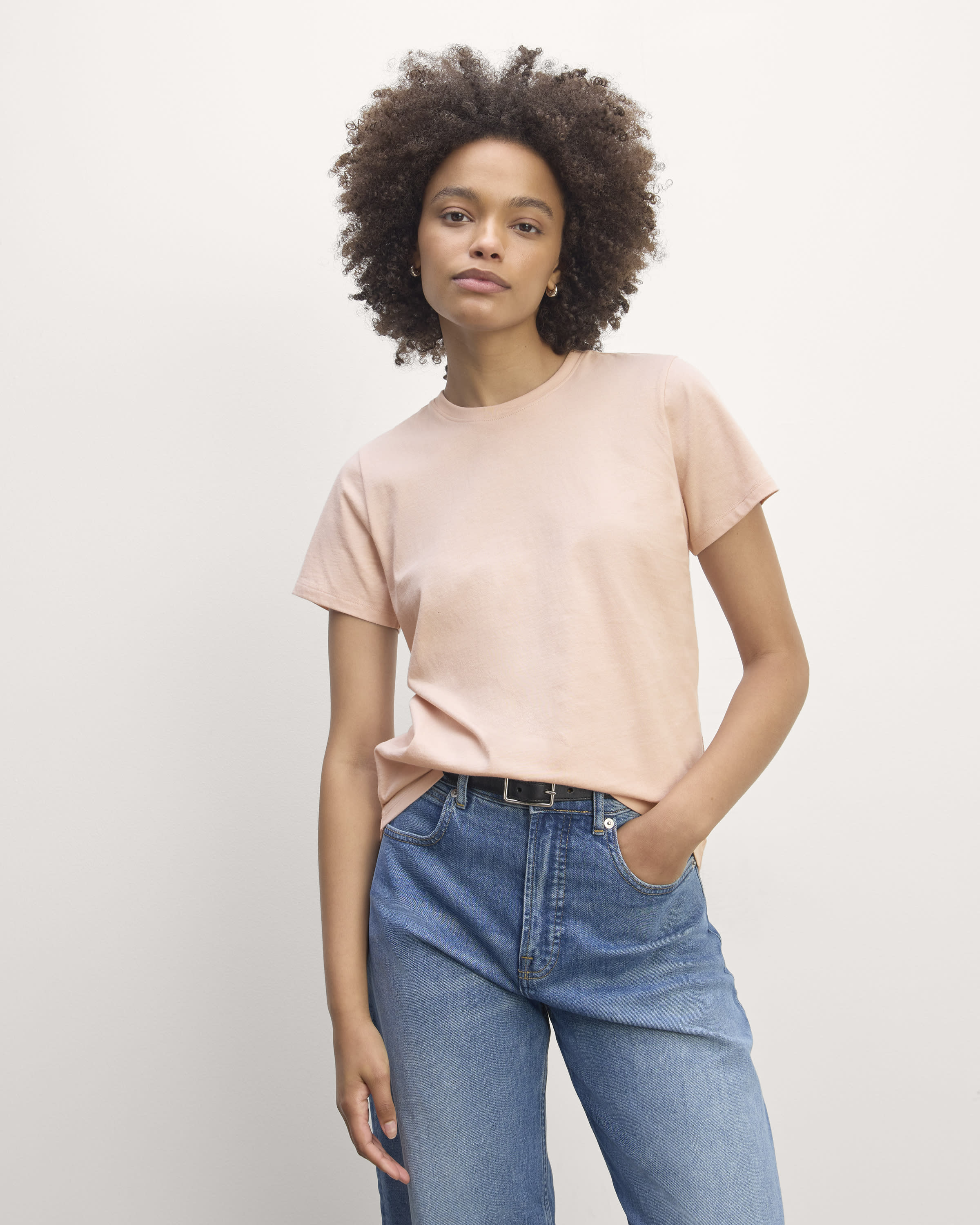 The Slim Crew in Essential Cotton Rose Smoke – Everlane