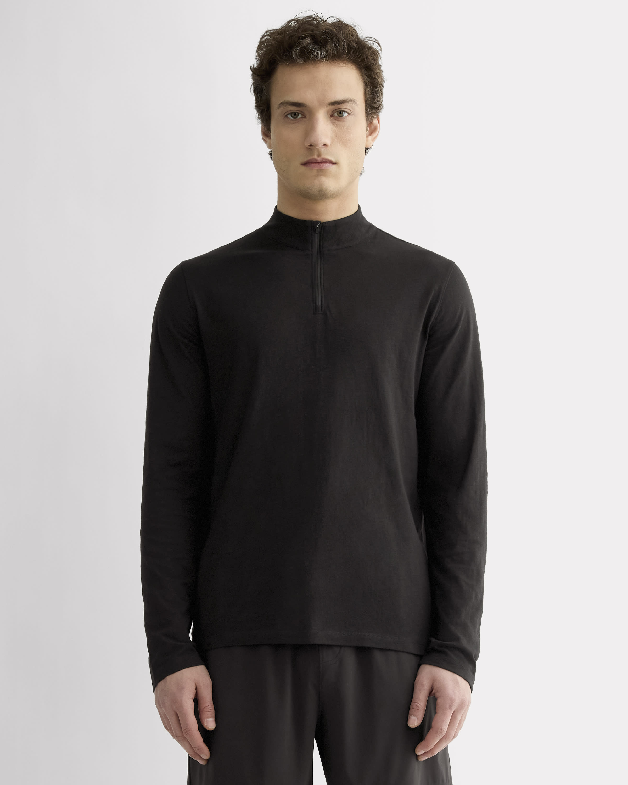 The Rec Quarter-Zip Black – Everlane