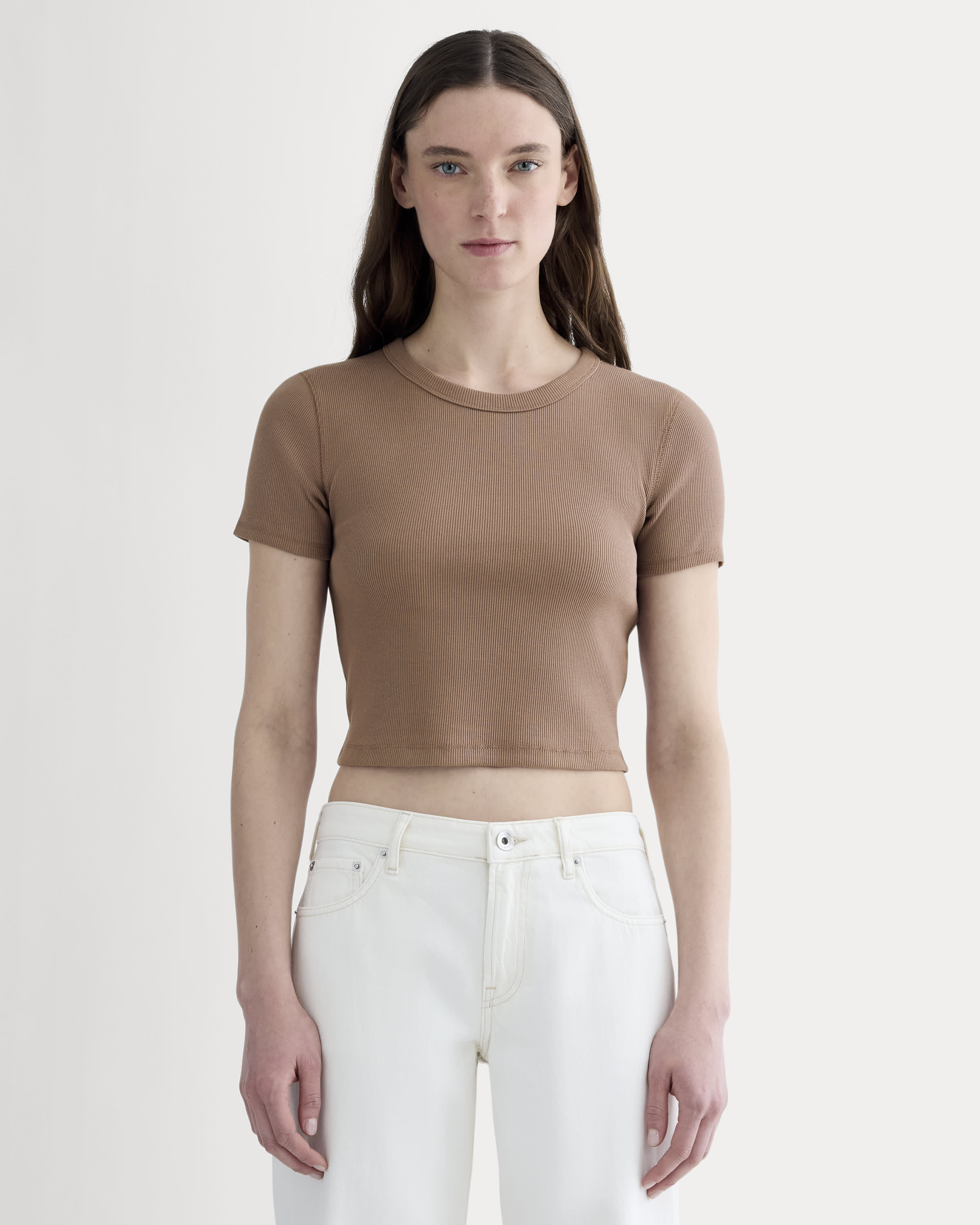 The ’90s Rib Tee Mocha – Everlane
