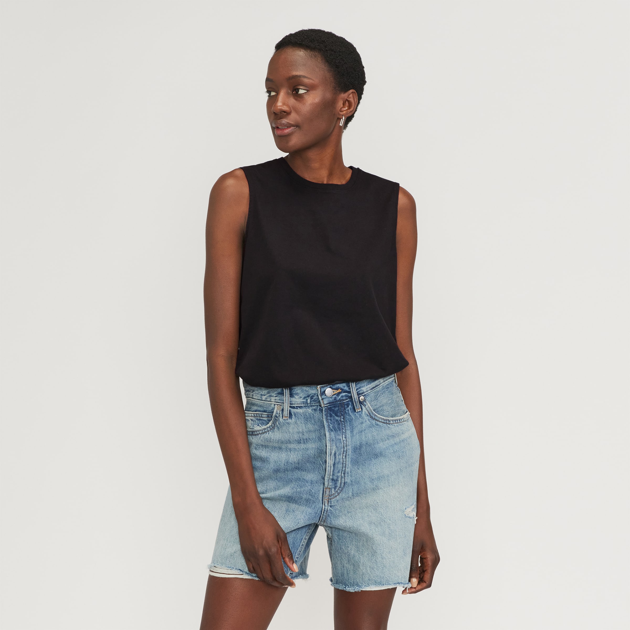 The Premium Weight Muscle Tee Black – Everlane