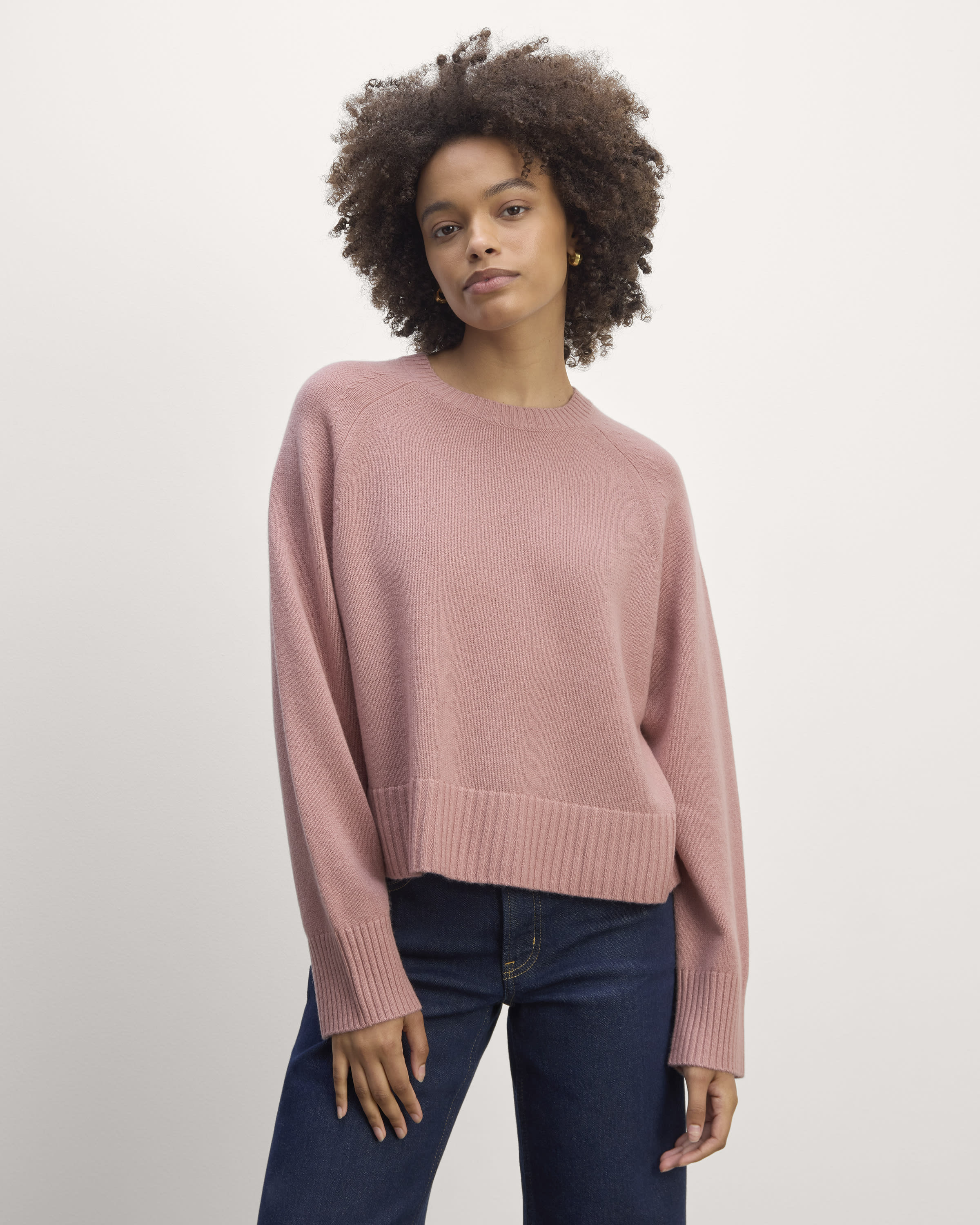 The Boxy Crew in Cashmere Clay Pink – Everlane