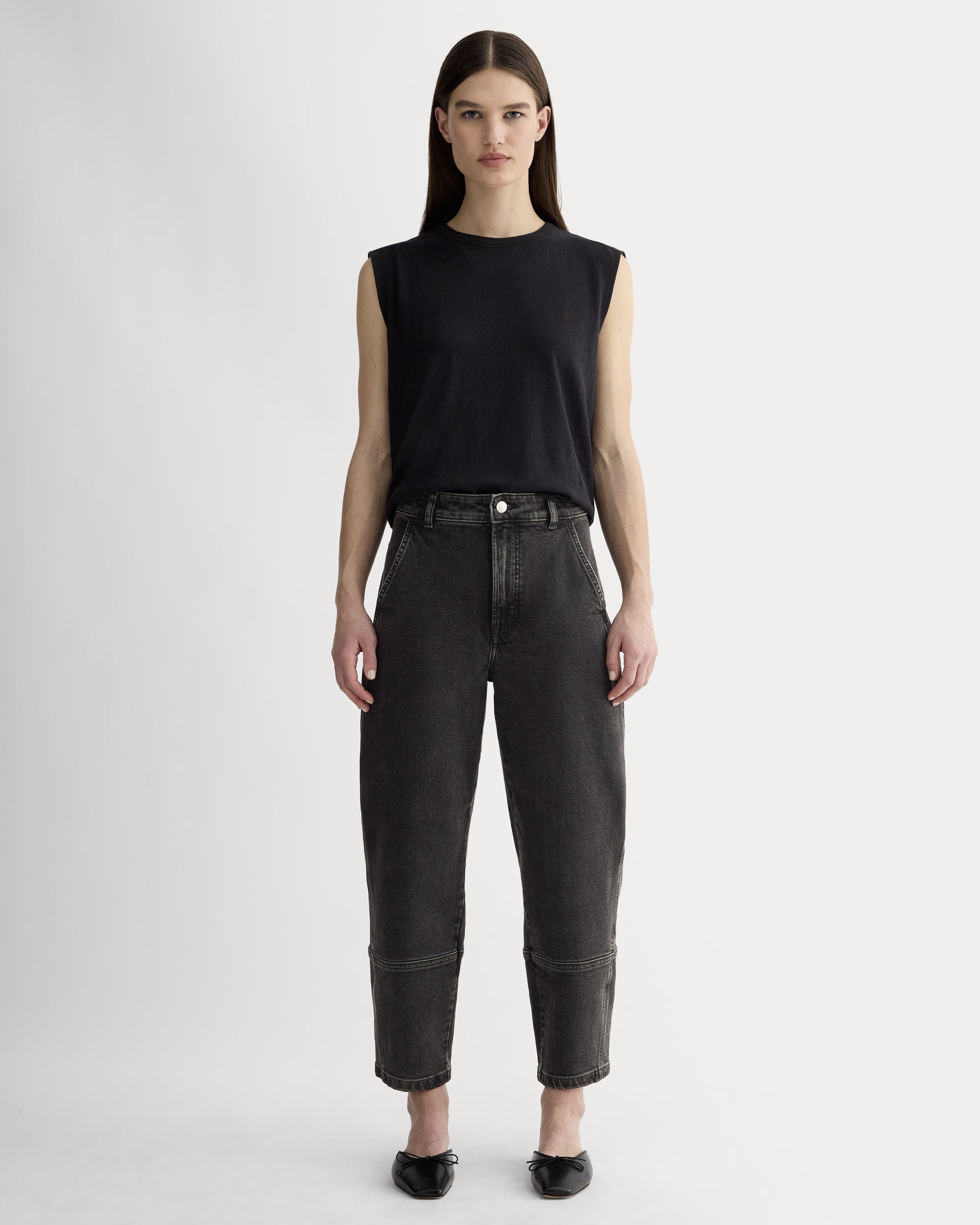 The Utility Barrel Jean Washed Black – Everlane