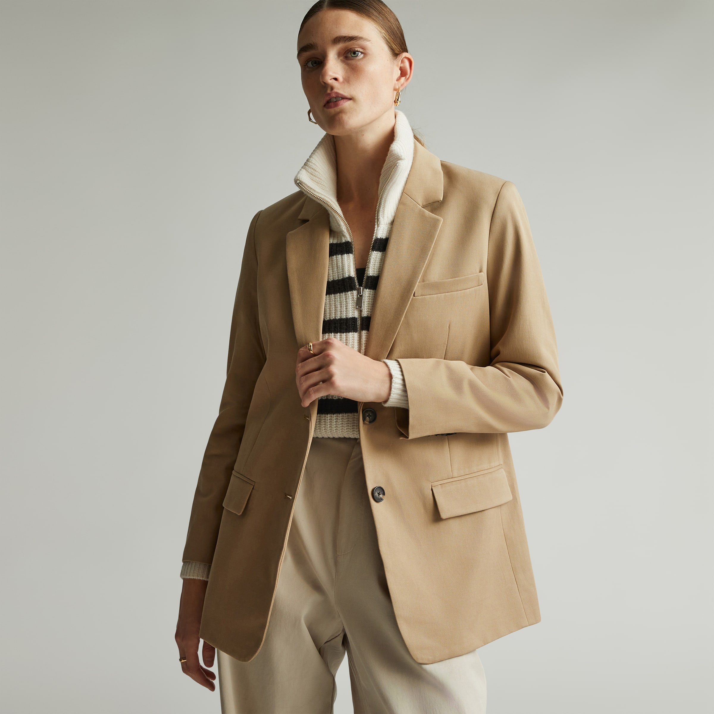 The TENCEL™ Oversized Blazer Ash Brown – Everlane