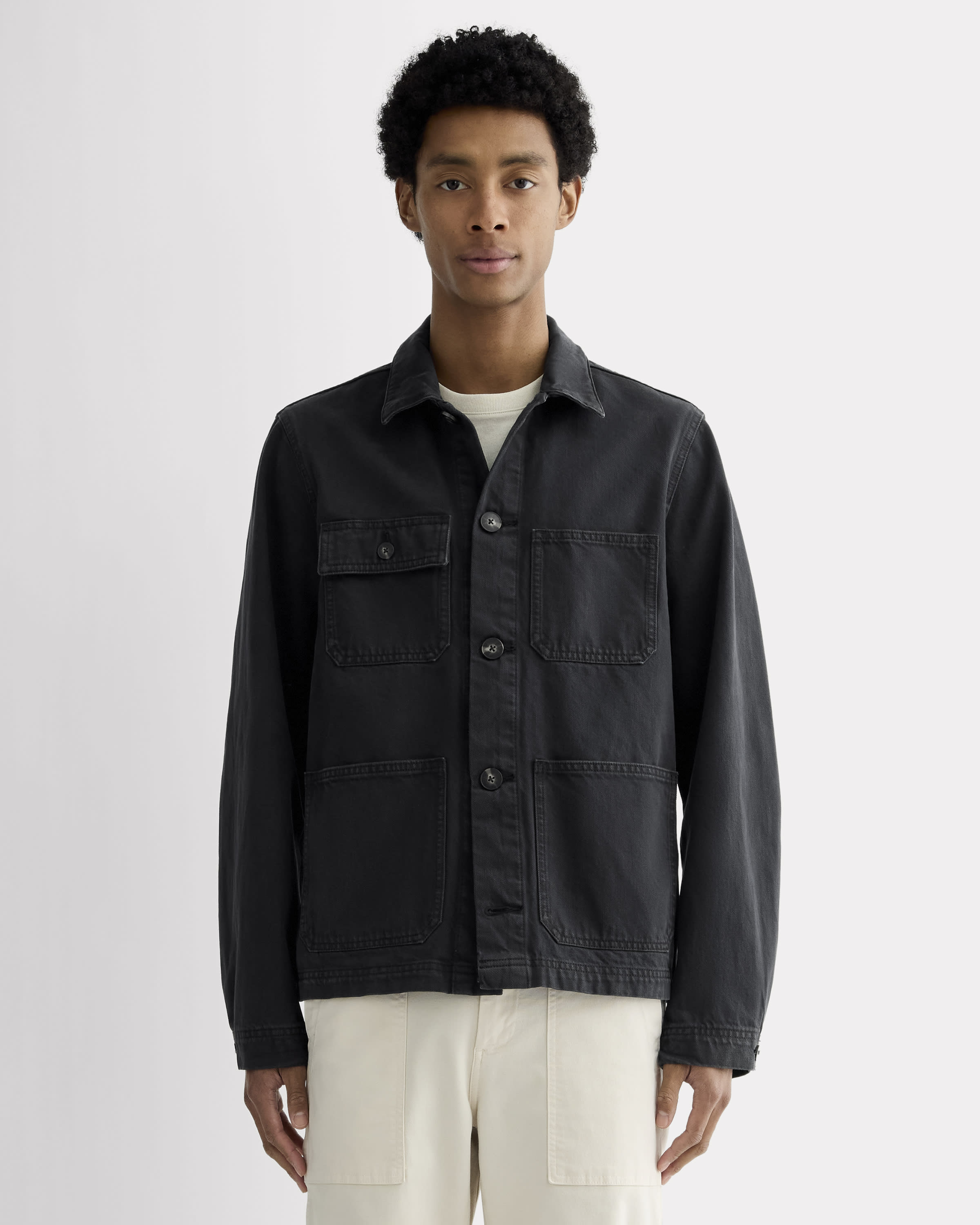 The Denim Utility Jacket Black – Everlane
