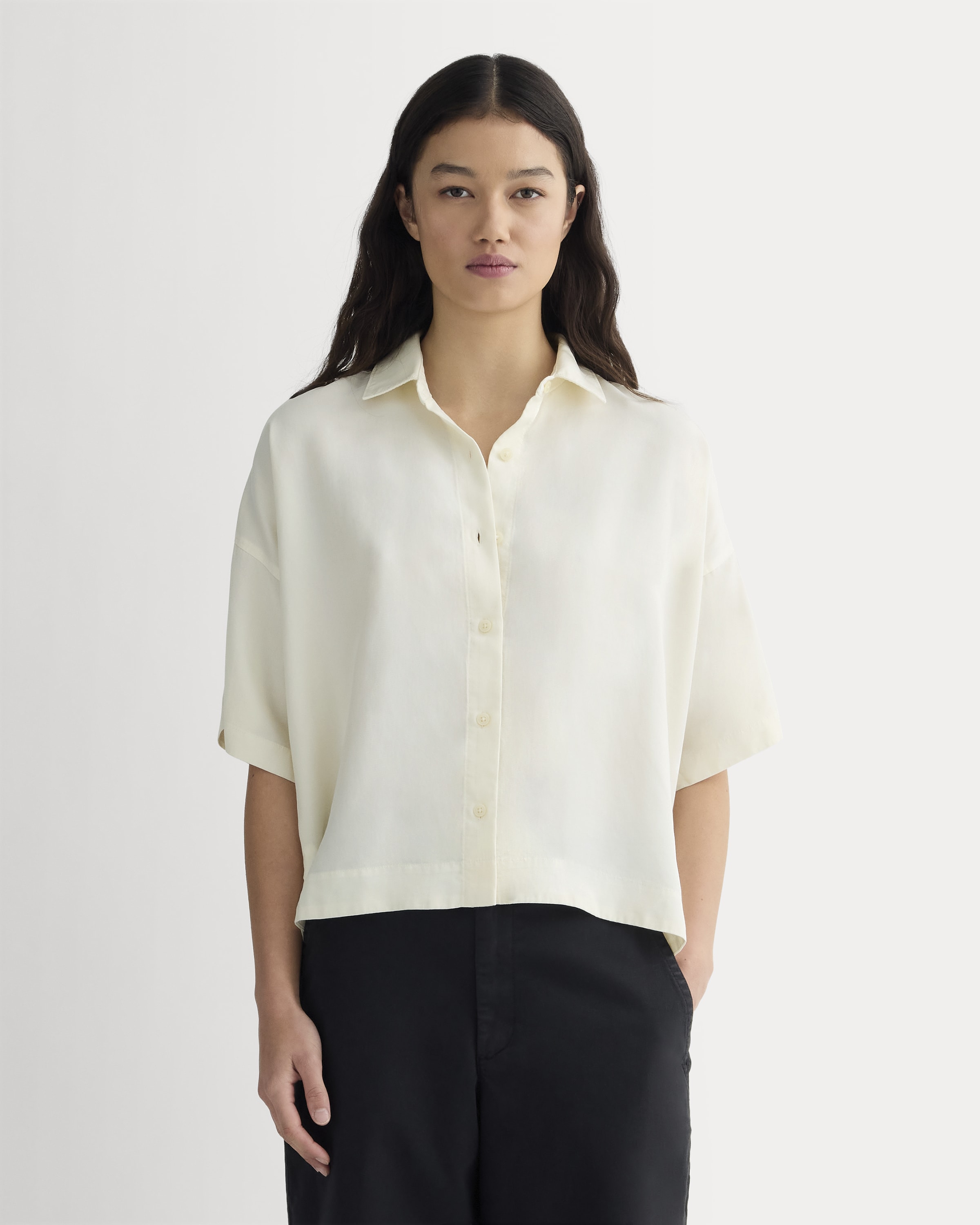 The Short-Sleeve Square Shirt in Butterlite Bone – Everlane
