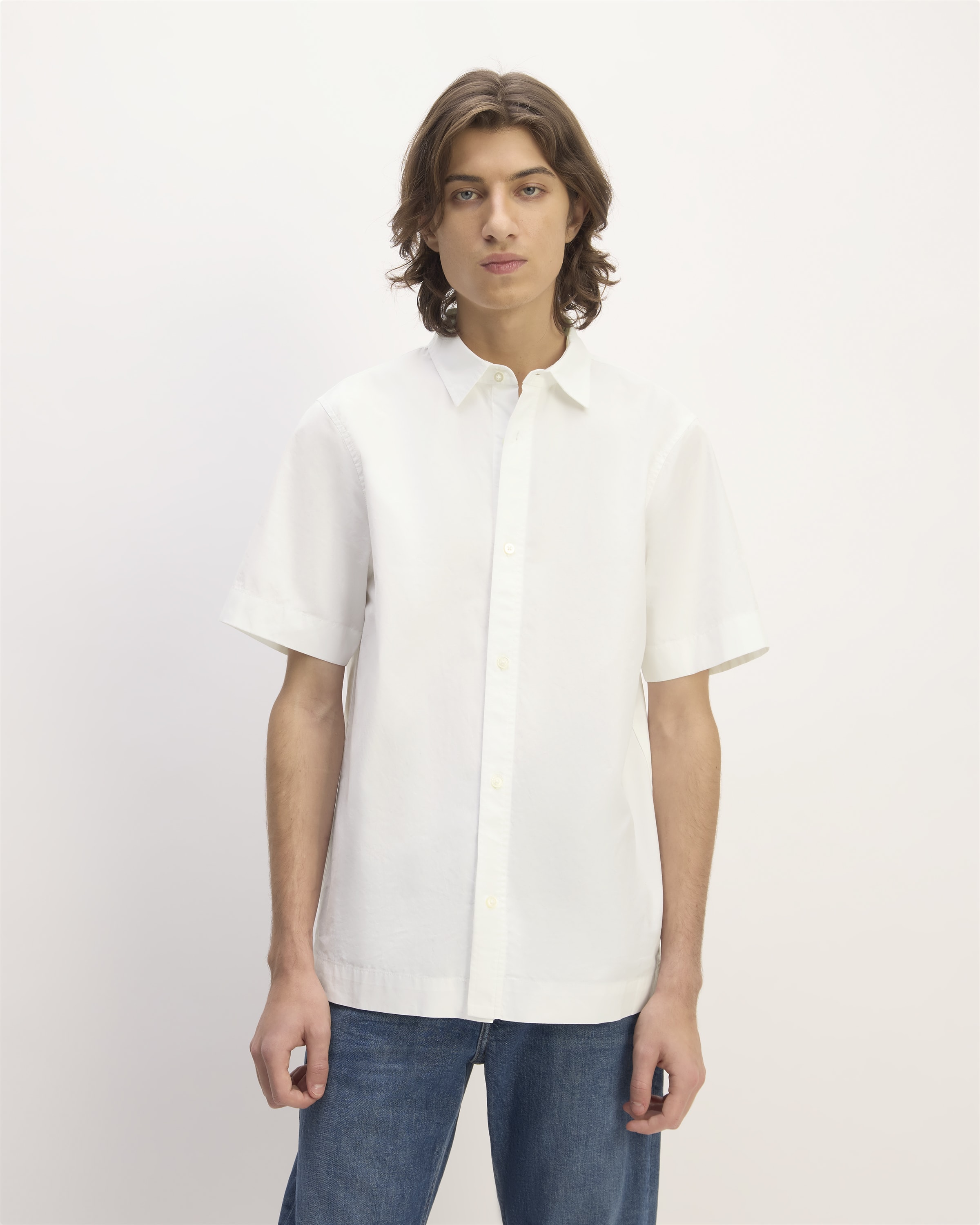 The Supima® Short-Sleeve Poplin Shirt White – Everlane The Supima® Short-Sleeve Poplin Shirt White – Everlane