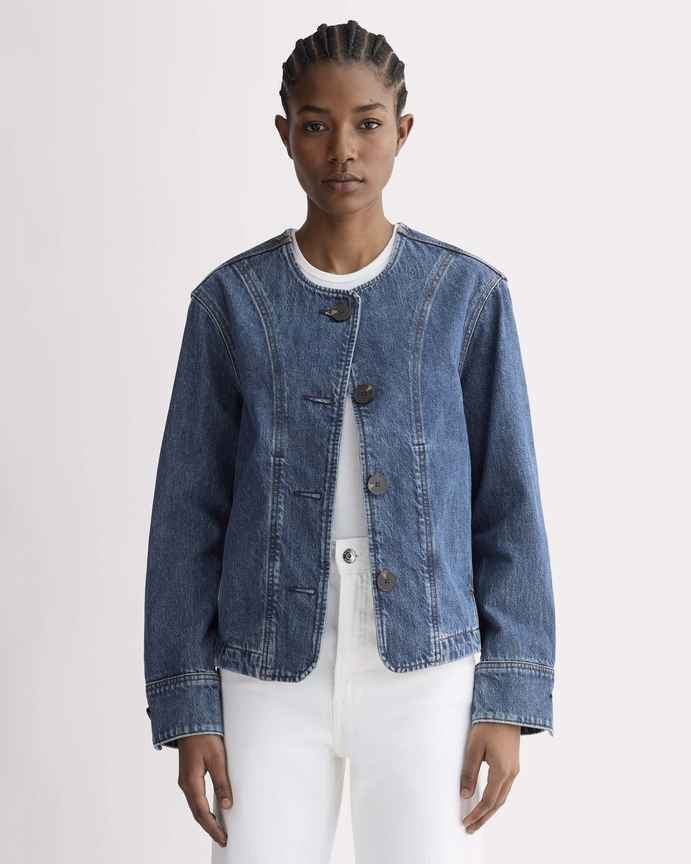 The Denim Barrel Jacket Deep Atlantic – Everlane