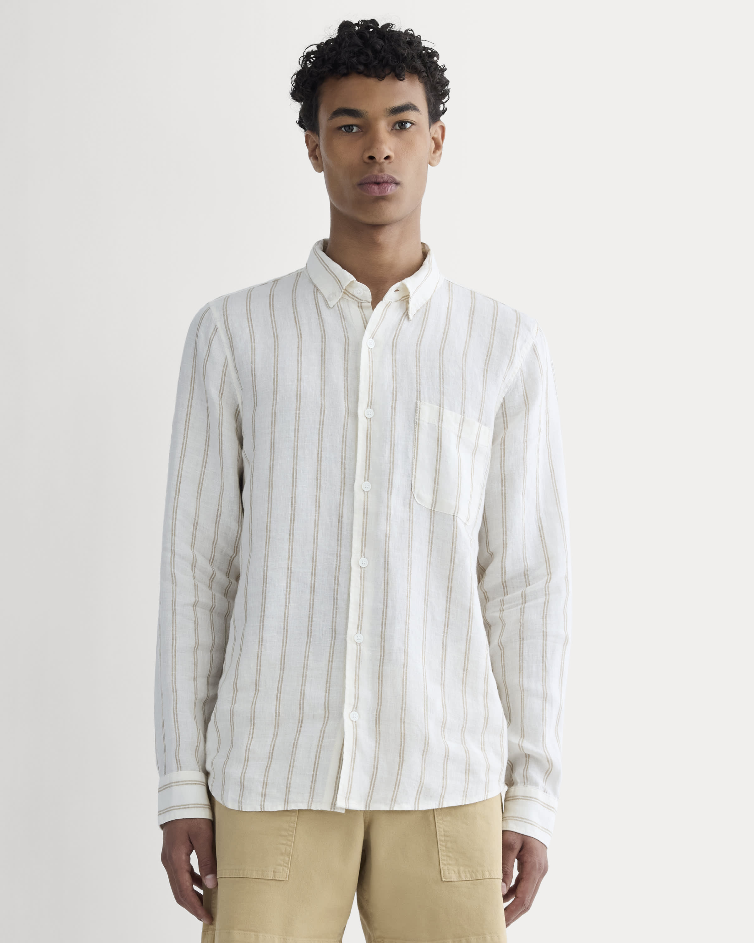 The Classic Shirt in Linen Bone / Cornstalk – Everlane