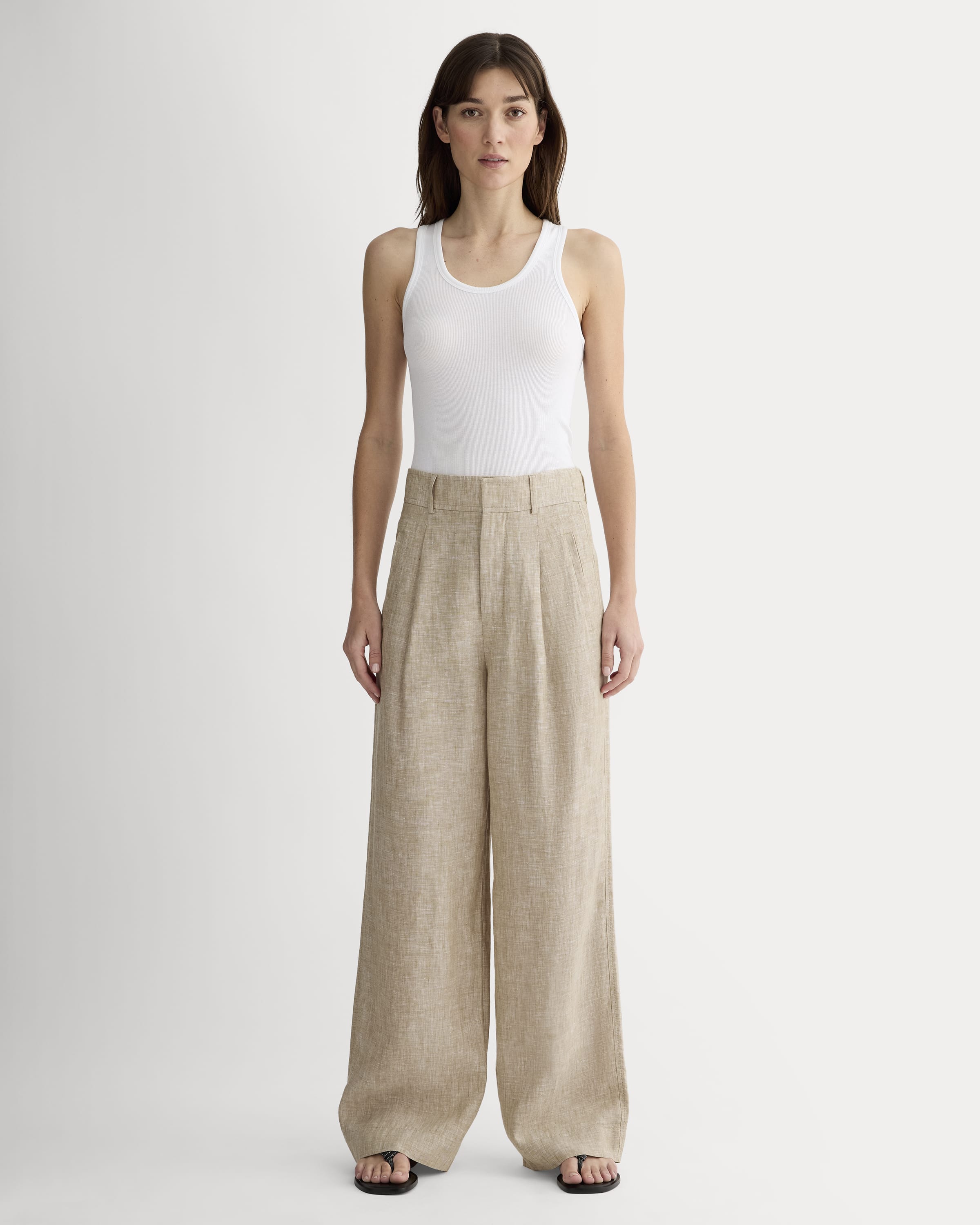 The Linen Way-High® Drape Pant Cornstalk Chambray – Everlane