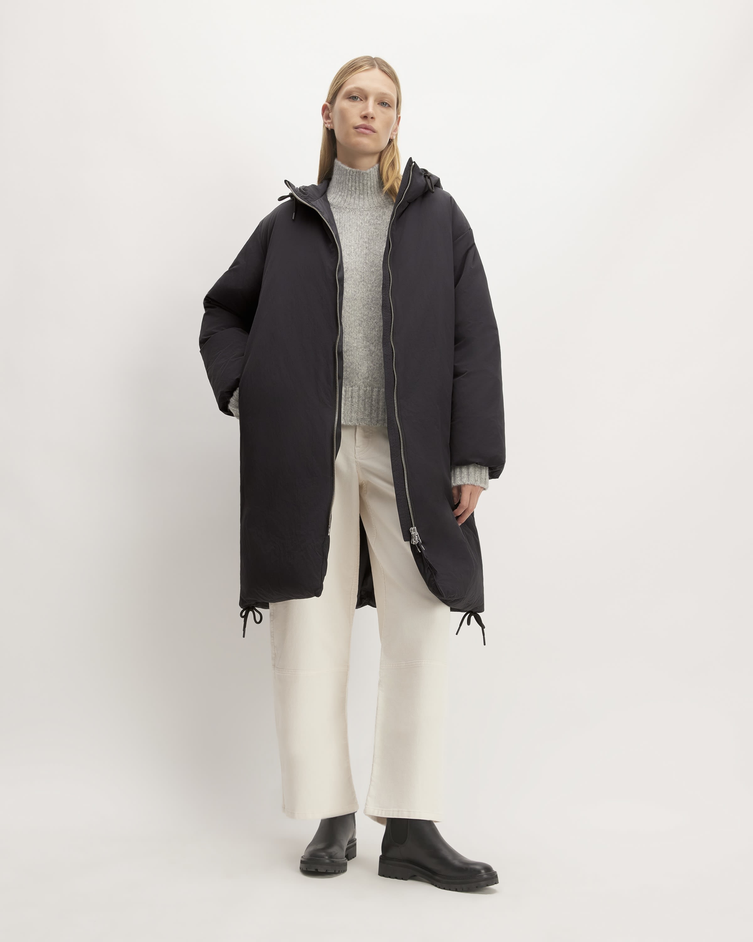 The Long Re:Down® Puffer Black – Everlane