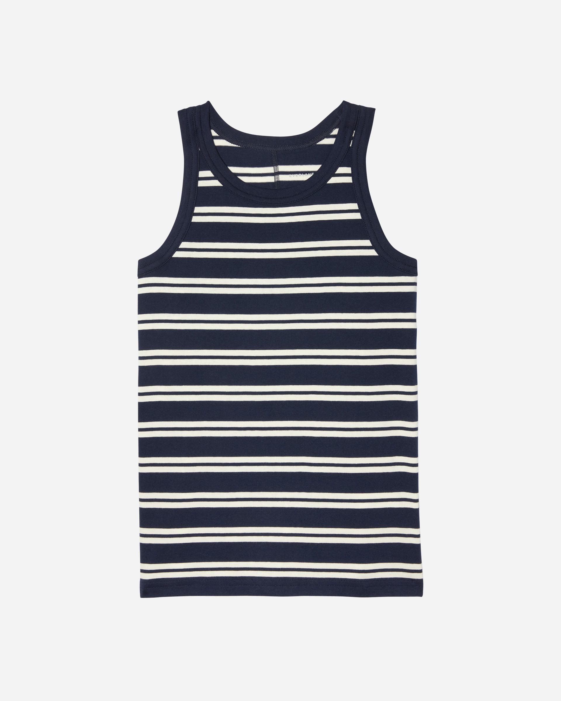 The Organic Cotton Cutaway Tank Navy / Tan – Everlane