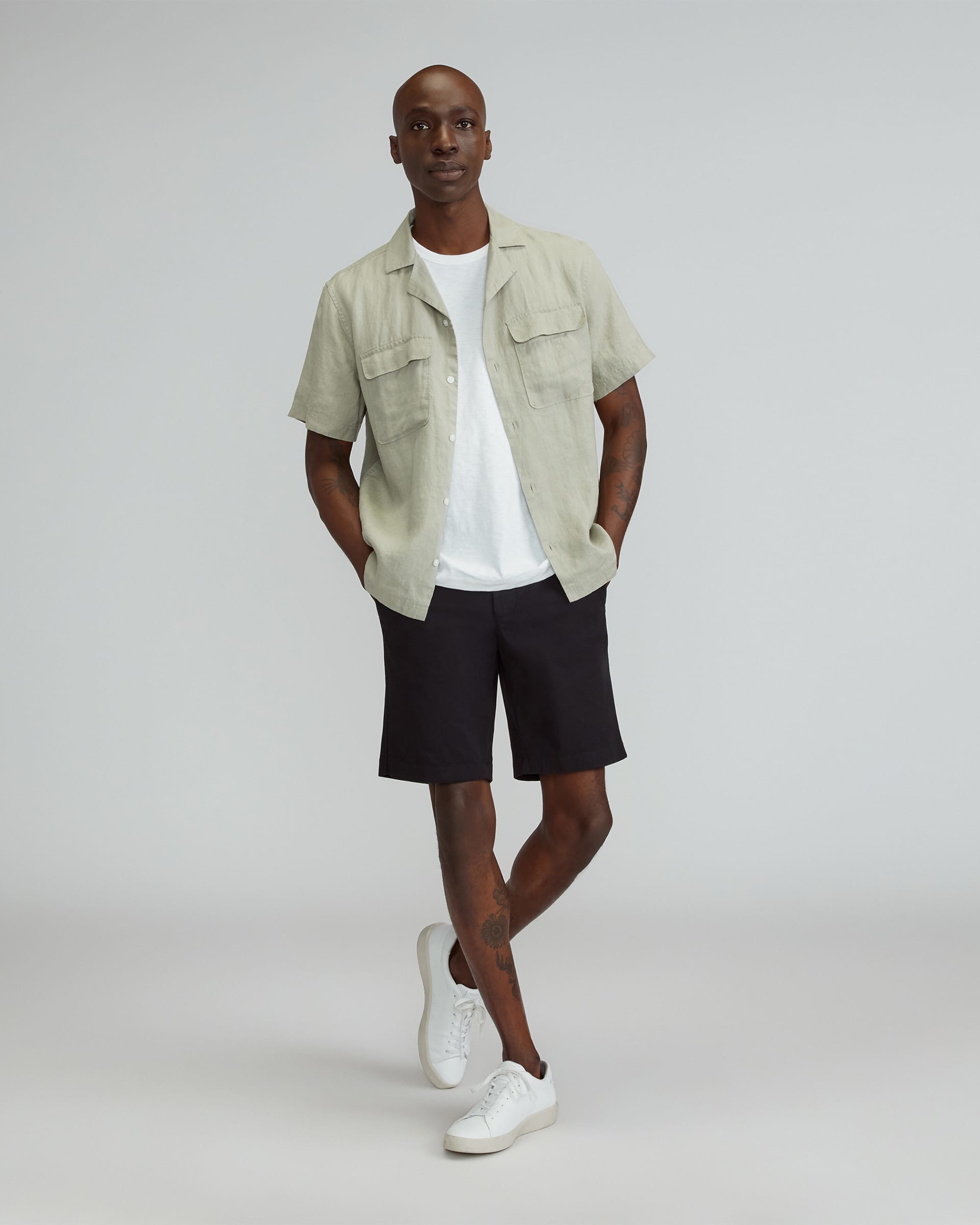 The Relaxed Linen Short-Sleeve Shirt Seagrass – Everlane
